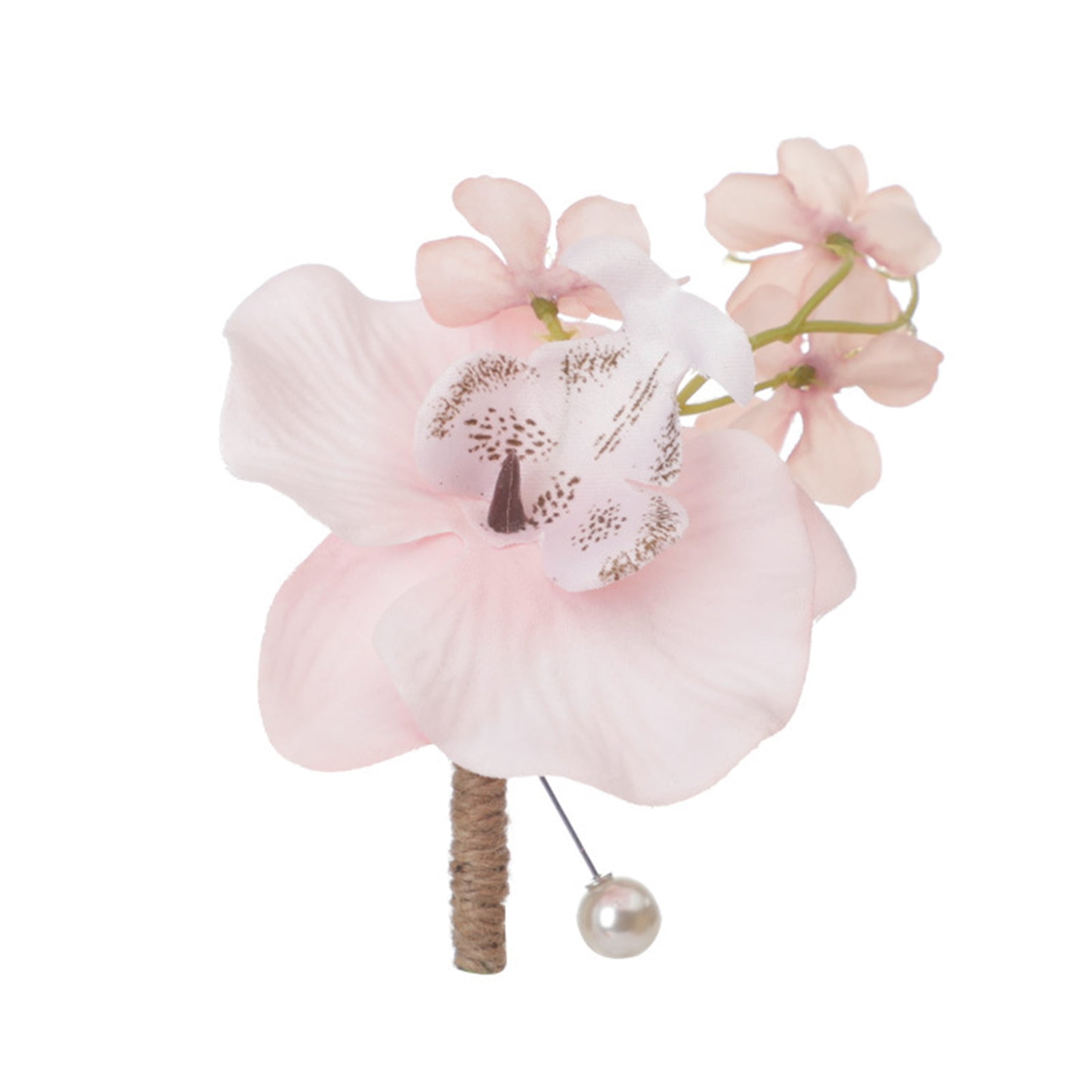 HomeCozy Groom Brooch Pastoral Orchid Realistic Flower High-end ...