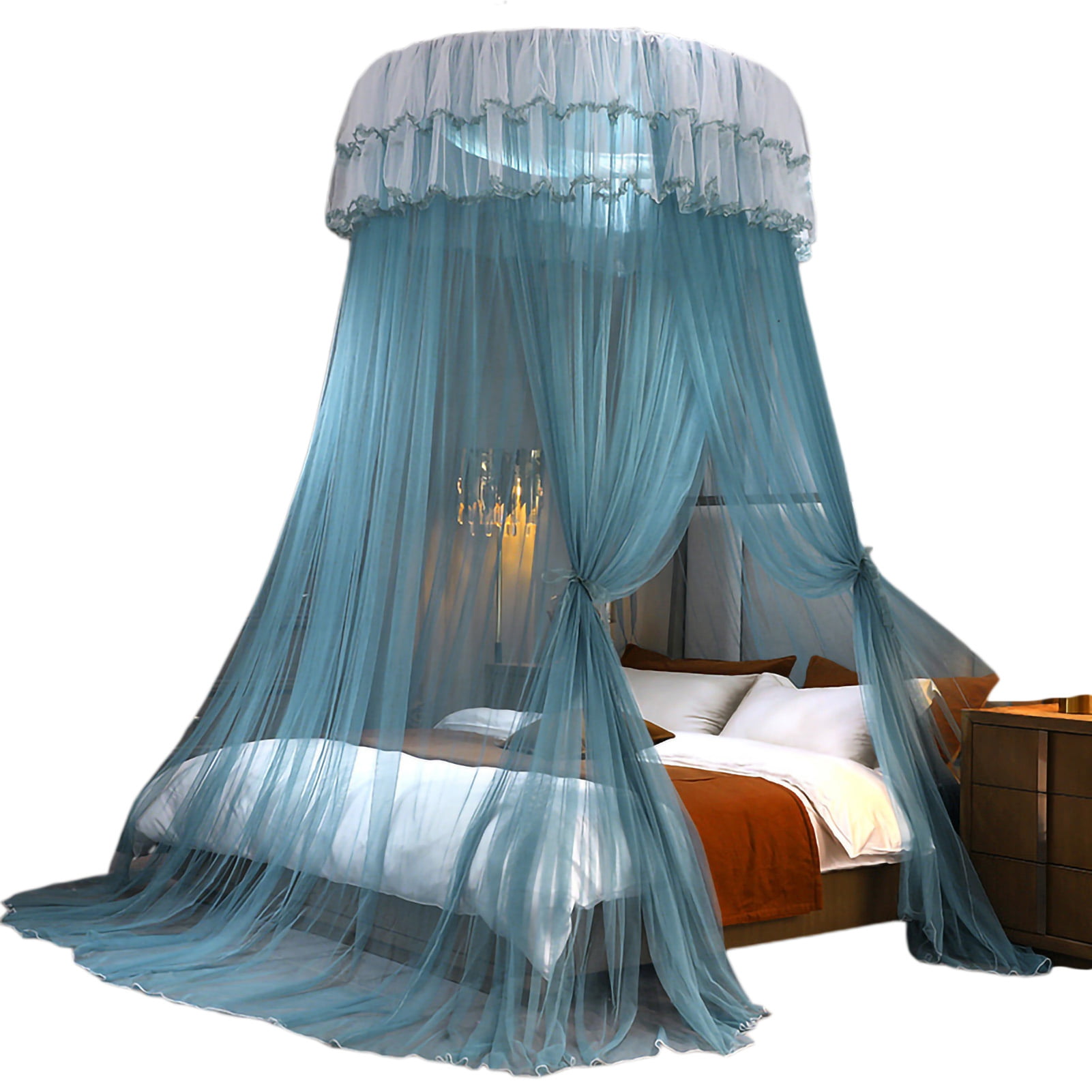 HomeCozy Hanging Mosquito Net Top Hook Encrypted Mesh Lace Patchwork ...