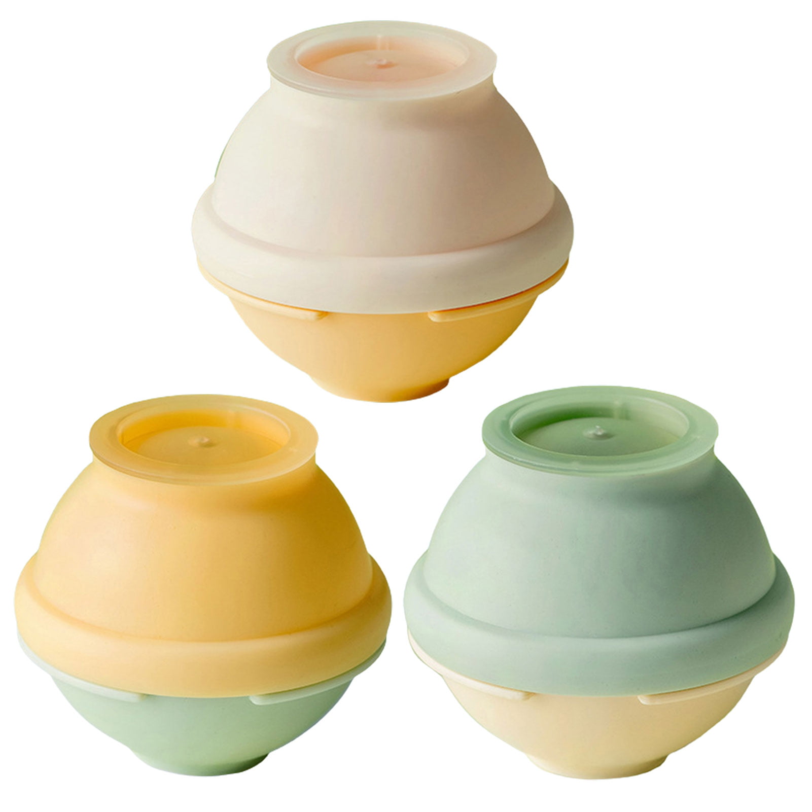 HomeCozy Ice Ball Mold with Lid Quick Release High Flexibility Cold ...