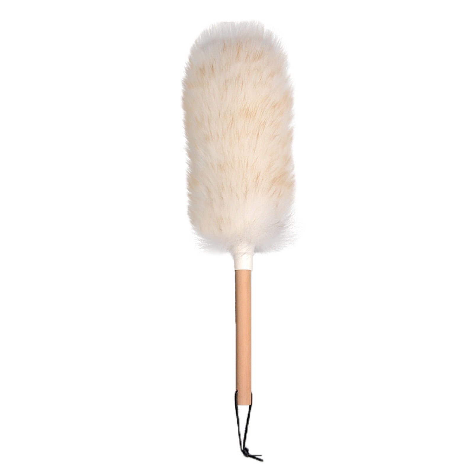 HomeCozy Lambswool Feather Duster with Wooden Handle Hanging Rope ...