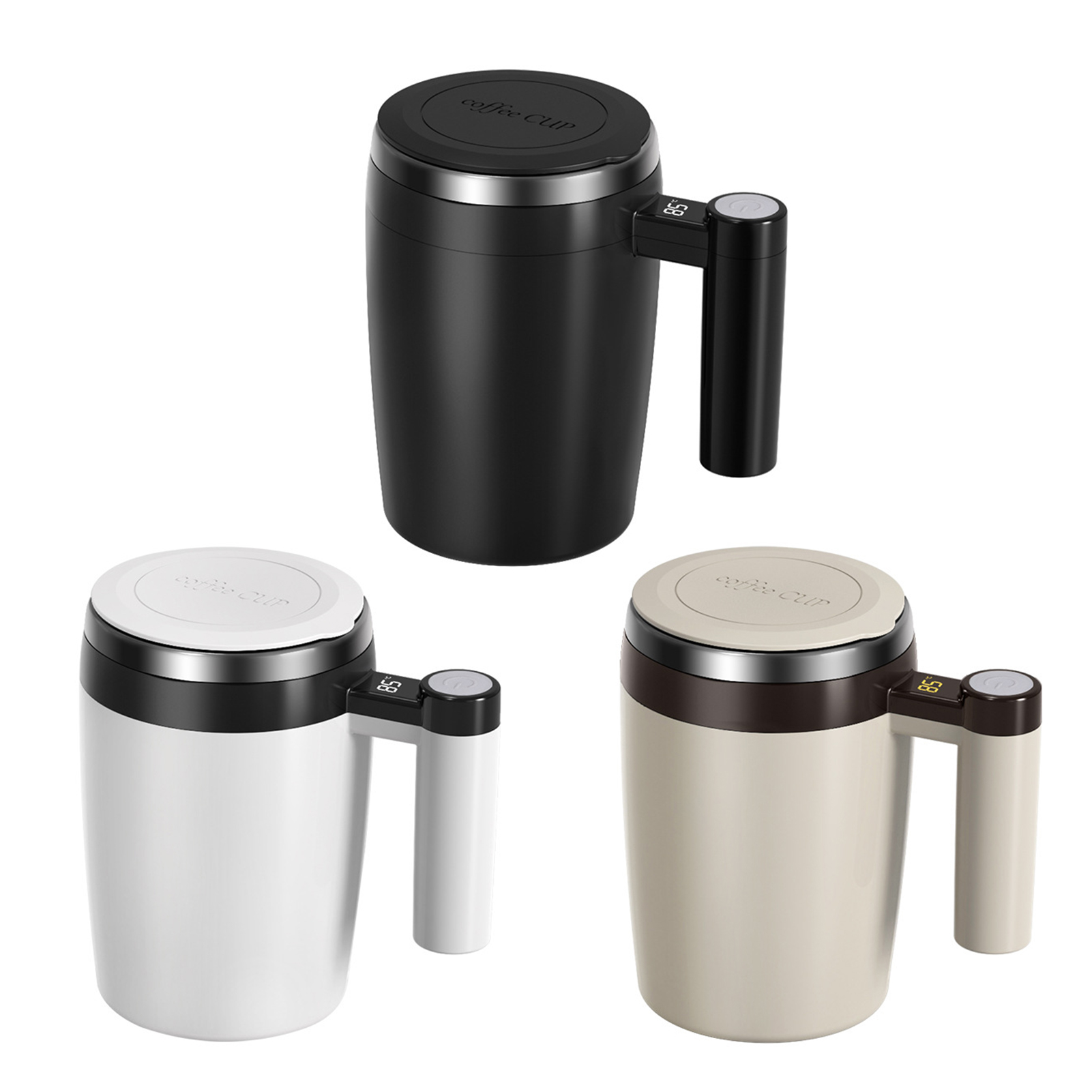 HomeCozy Magnetic Self-Stirring Coffee Mug 400ml Electric Stirring Cup ...