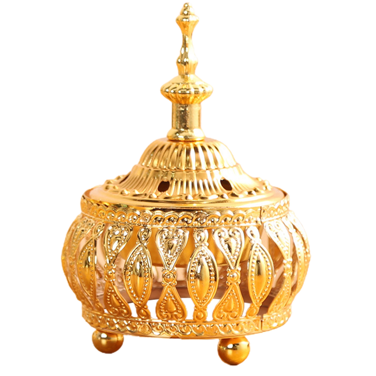 HomeCozy Middle East Style Incense Holder Classical Metal Hollow ...