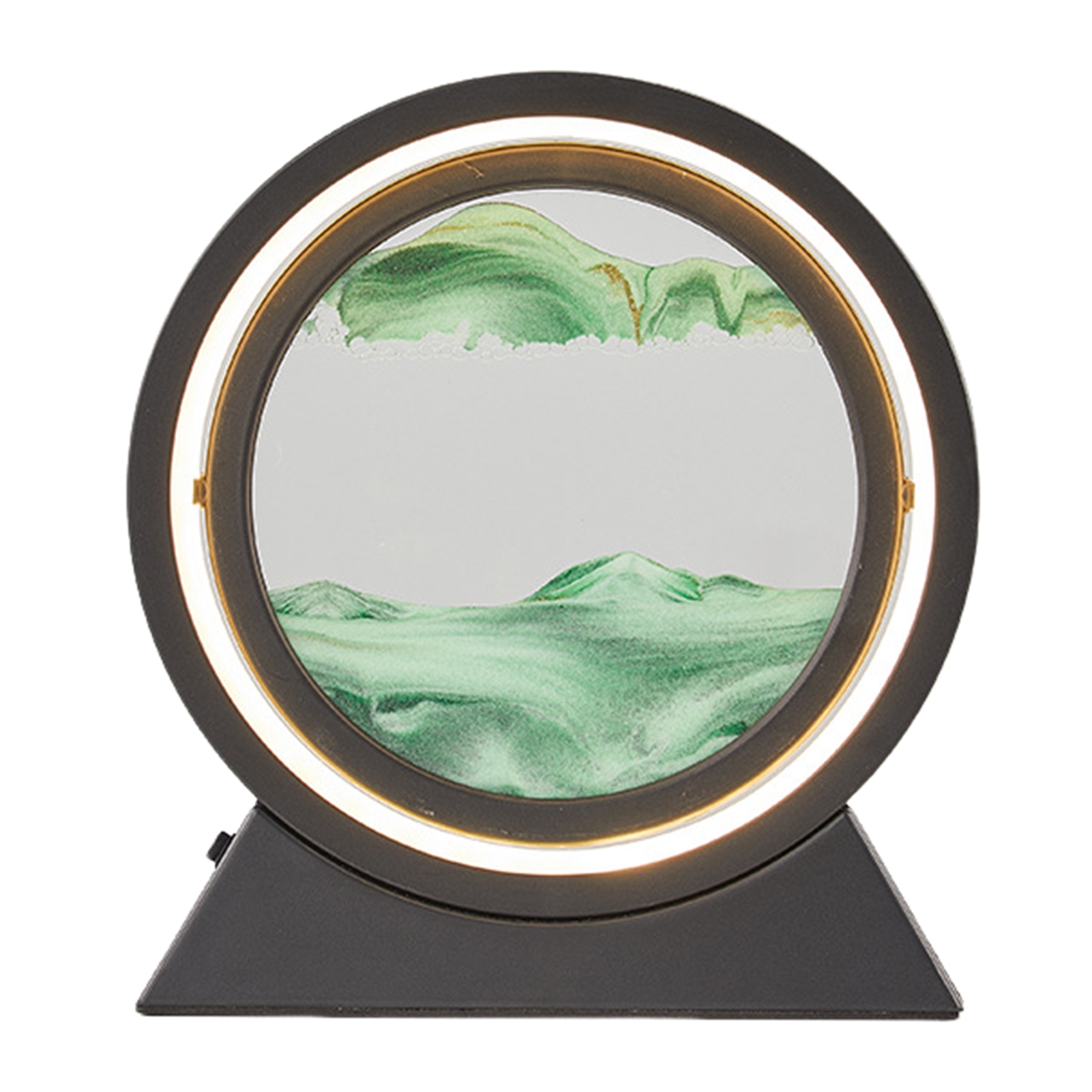 HomeCozy Moving Sand Art Desk Lamp Quicksand Picture 3D Deep Sea ...