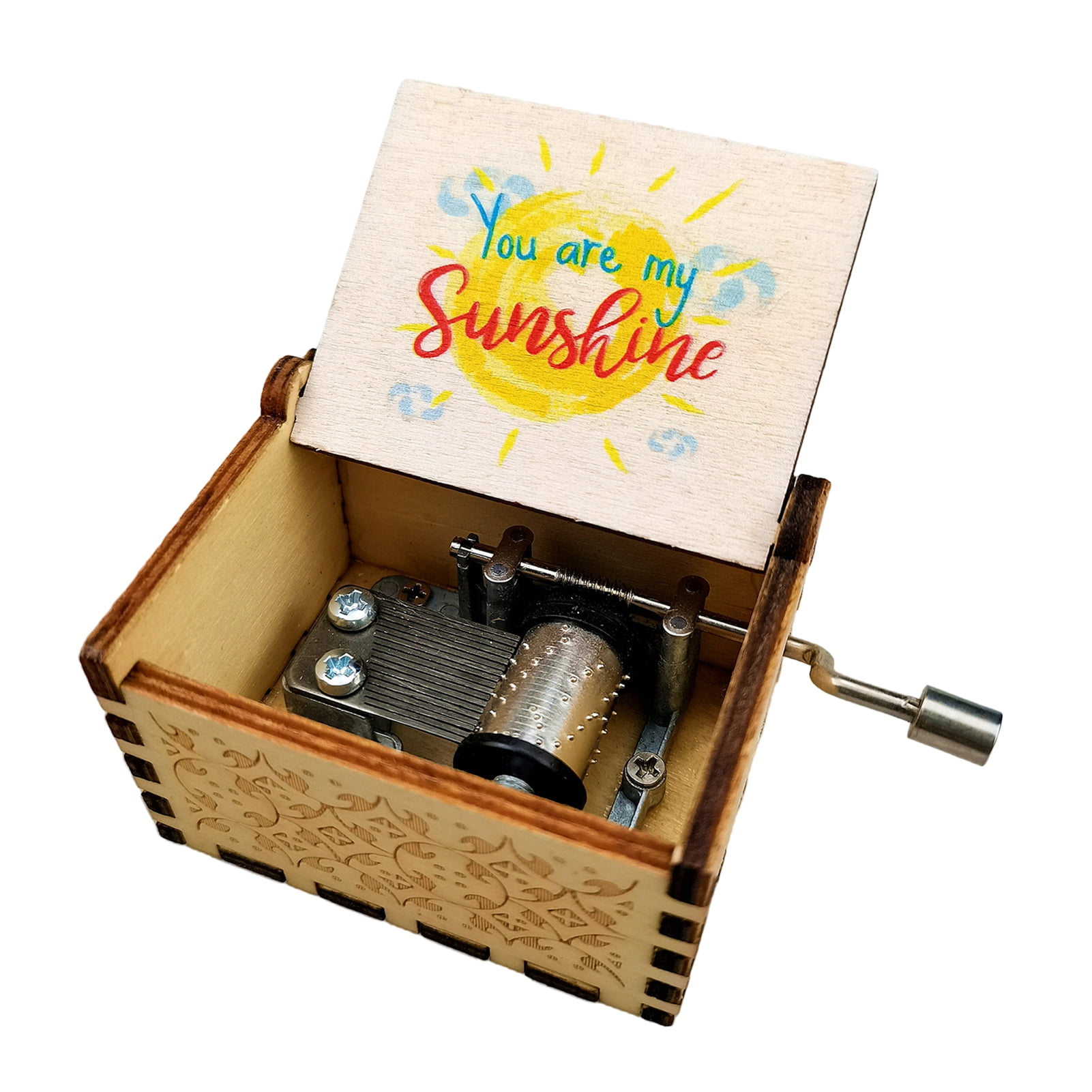 HomeCozy Music Box Mechanical Movement Vintage Crisp Singing Handicraft ...
