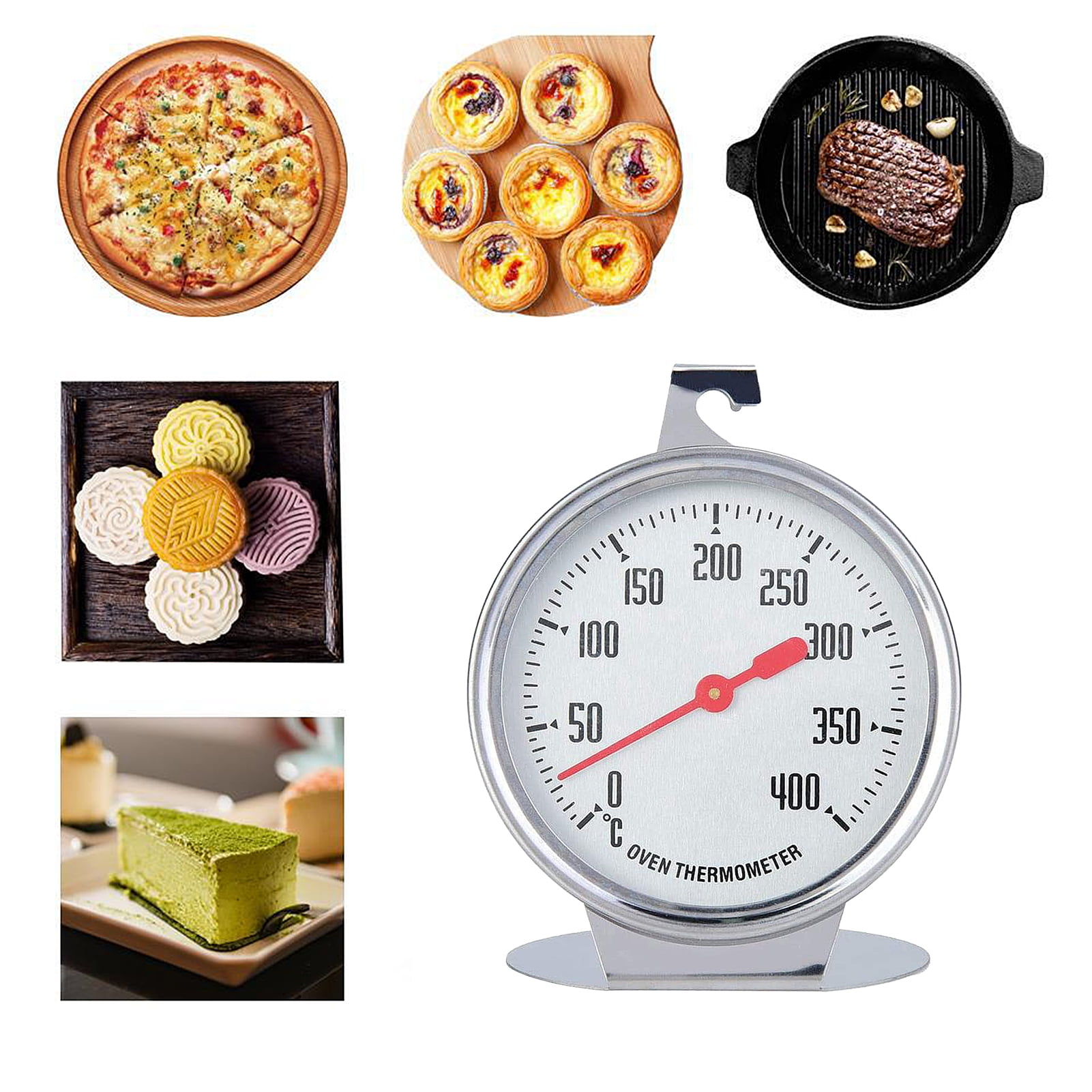 HomeCozy Oven Thermometer Multi-purpose Heat Resistant Stainless Steel ...