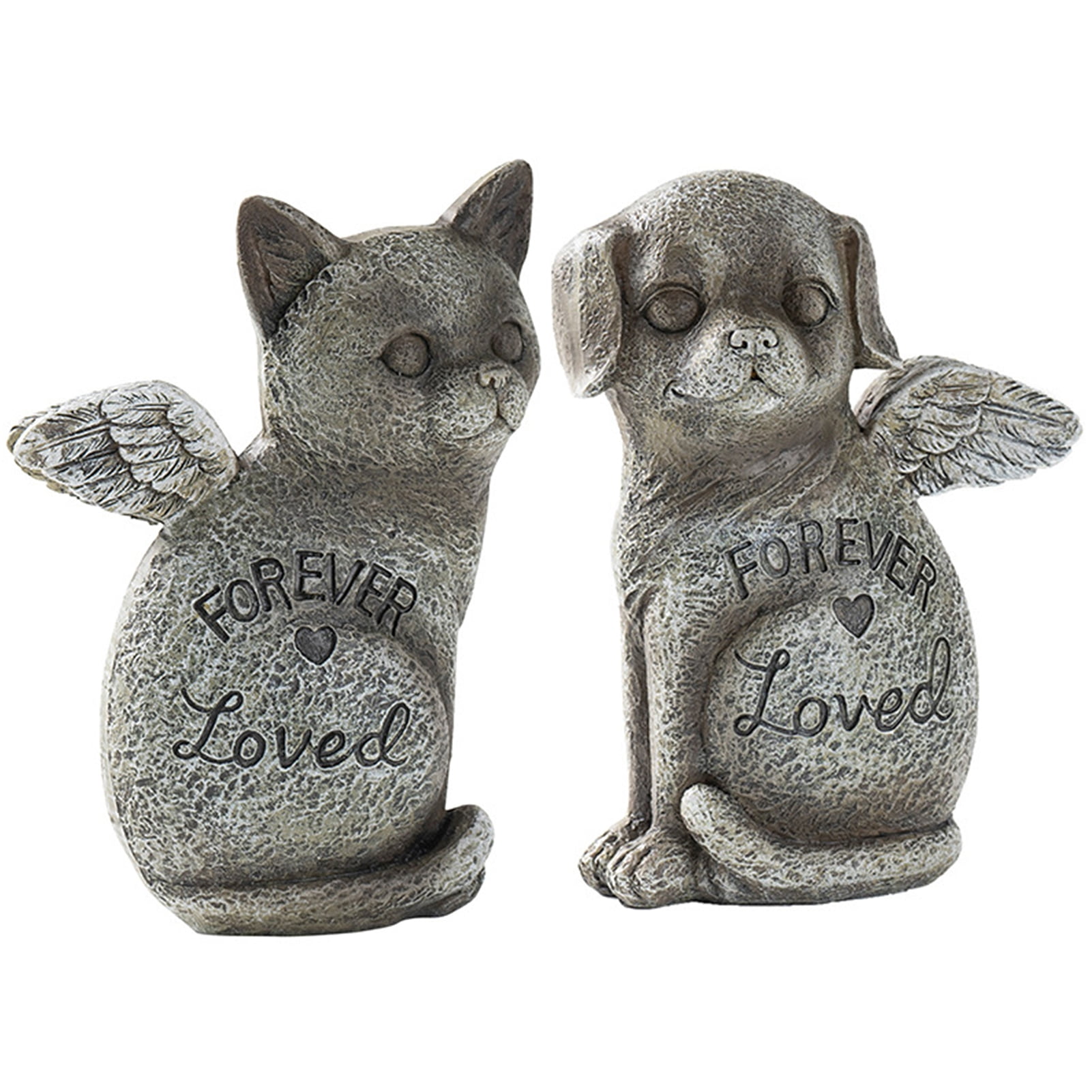 HomeCozy Pet Memorial Headstone Resin Cat Puppy Angel Ornament Home ...