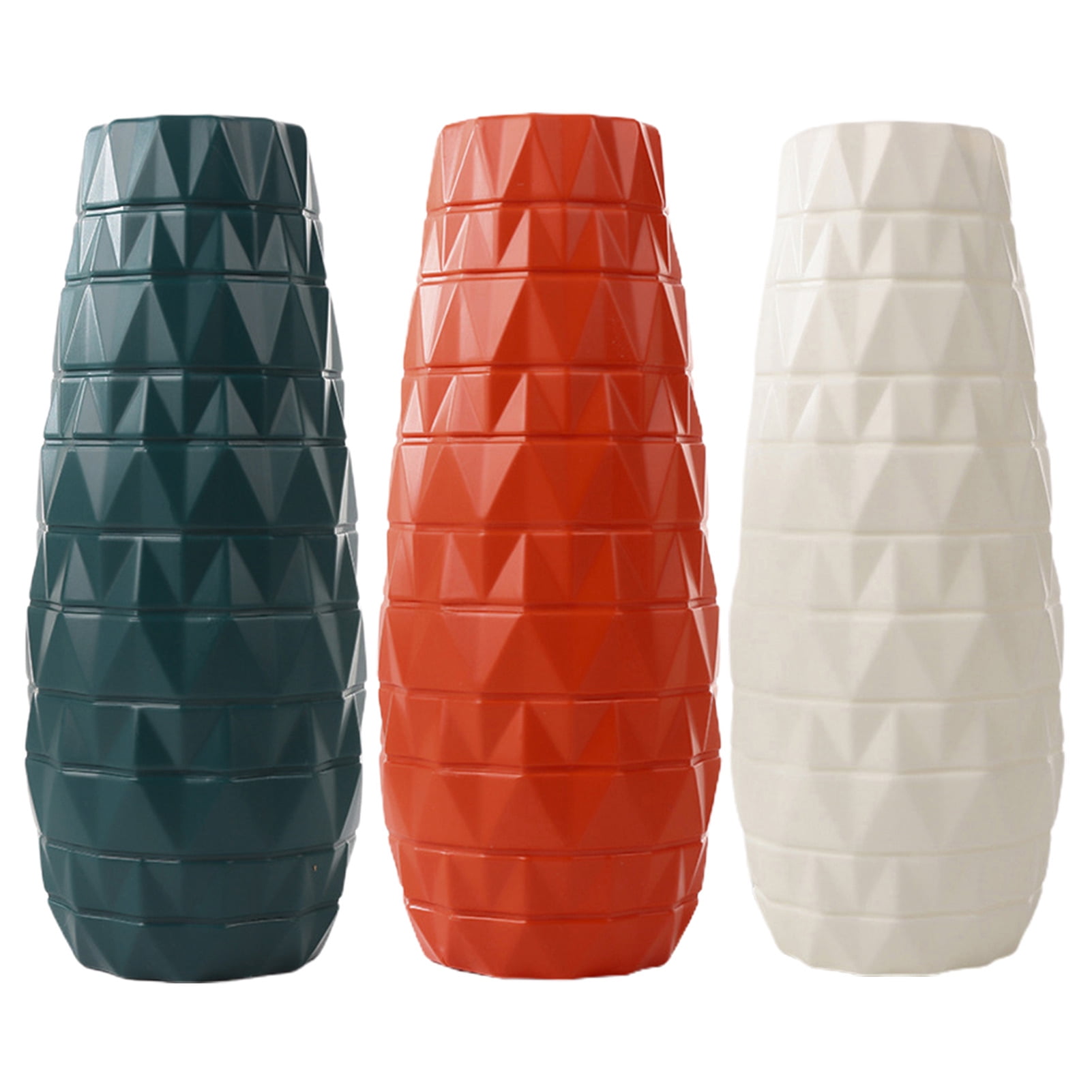 HomeCozy Plastic Flower Vase Indoor Outdoor Modern Real Dried Flower ...