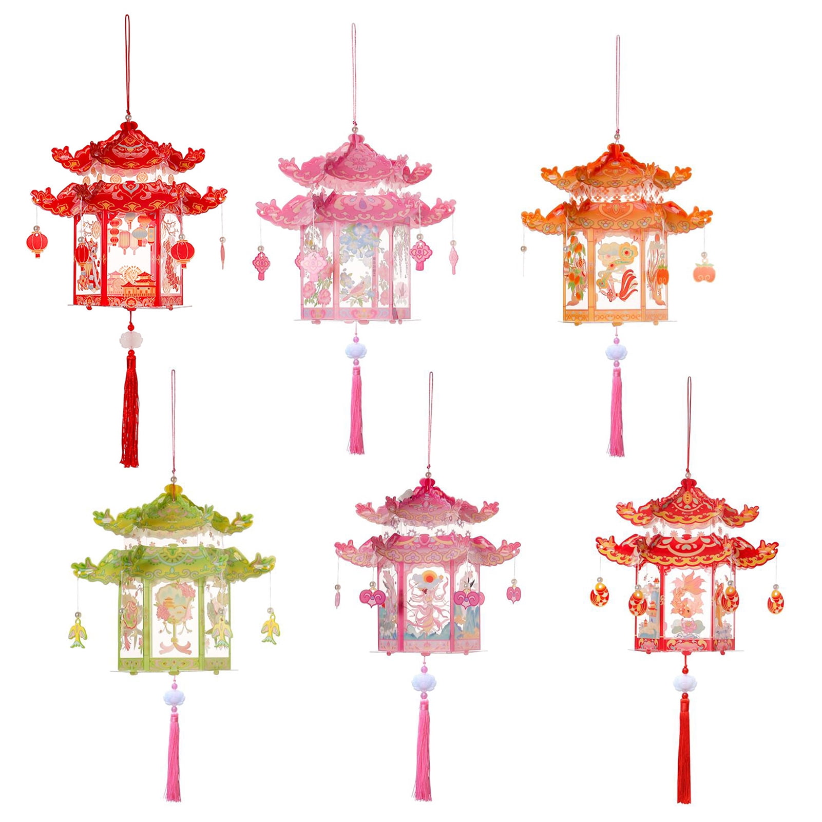 HomeCozy Portable Palace Lantern Set DIY Flower Lantern Kit Interactive ...