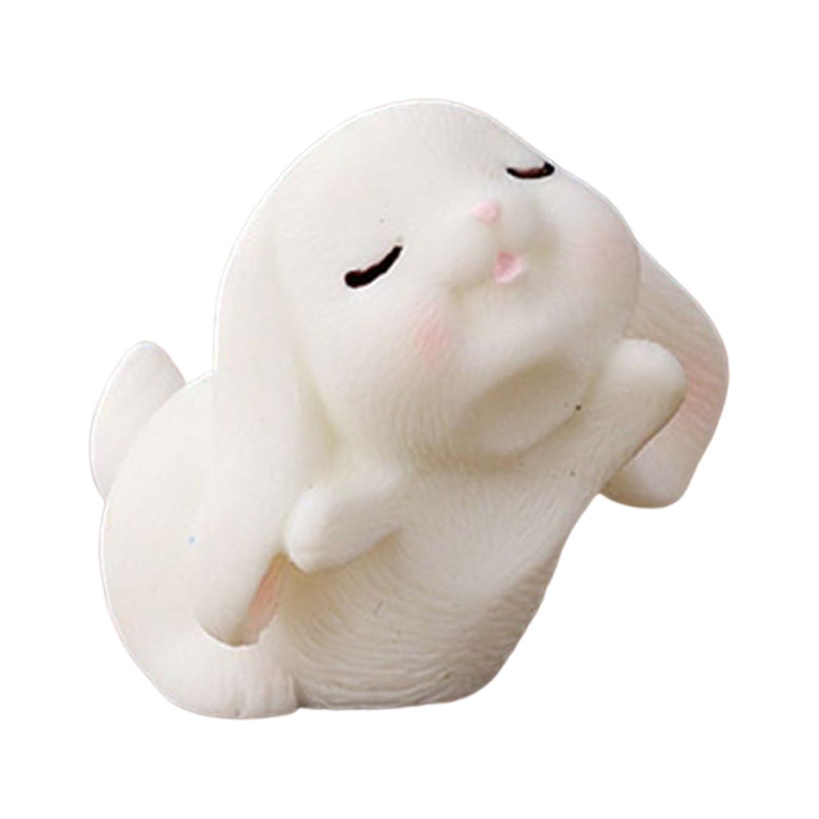 HomeCozy Rabbit Statue Delicate Vivid Shape Handmade Decorate Resin ...