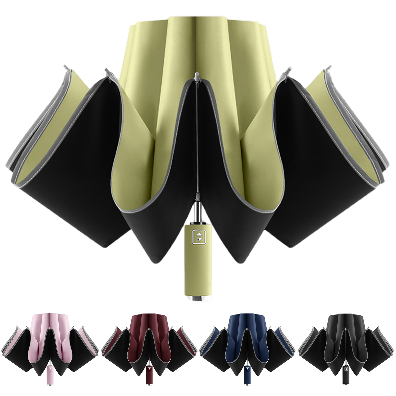 HomeCozy Rain Umbrella Wind-resistant Aluminum Alloy Bracket Outdoor ...