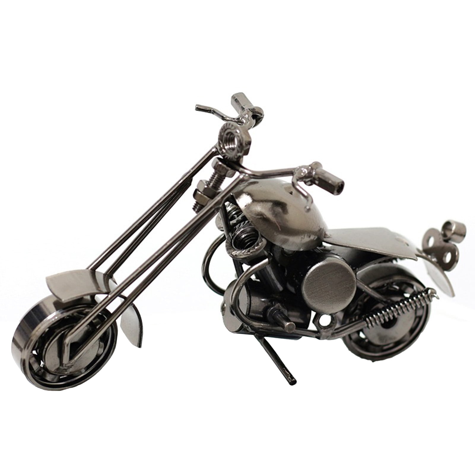 HomeCozy Retro Creative Motorcycle Art Sculpture Metal Vivid Appearance ...