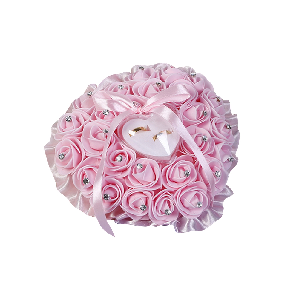 HomeCozy Rose Heart Shape Propose Ring Box Wedding Engagement Finger ...