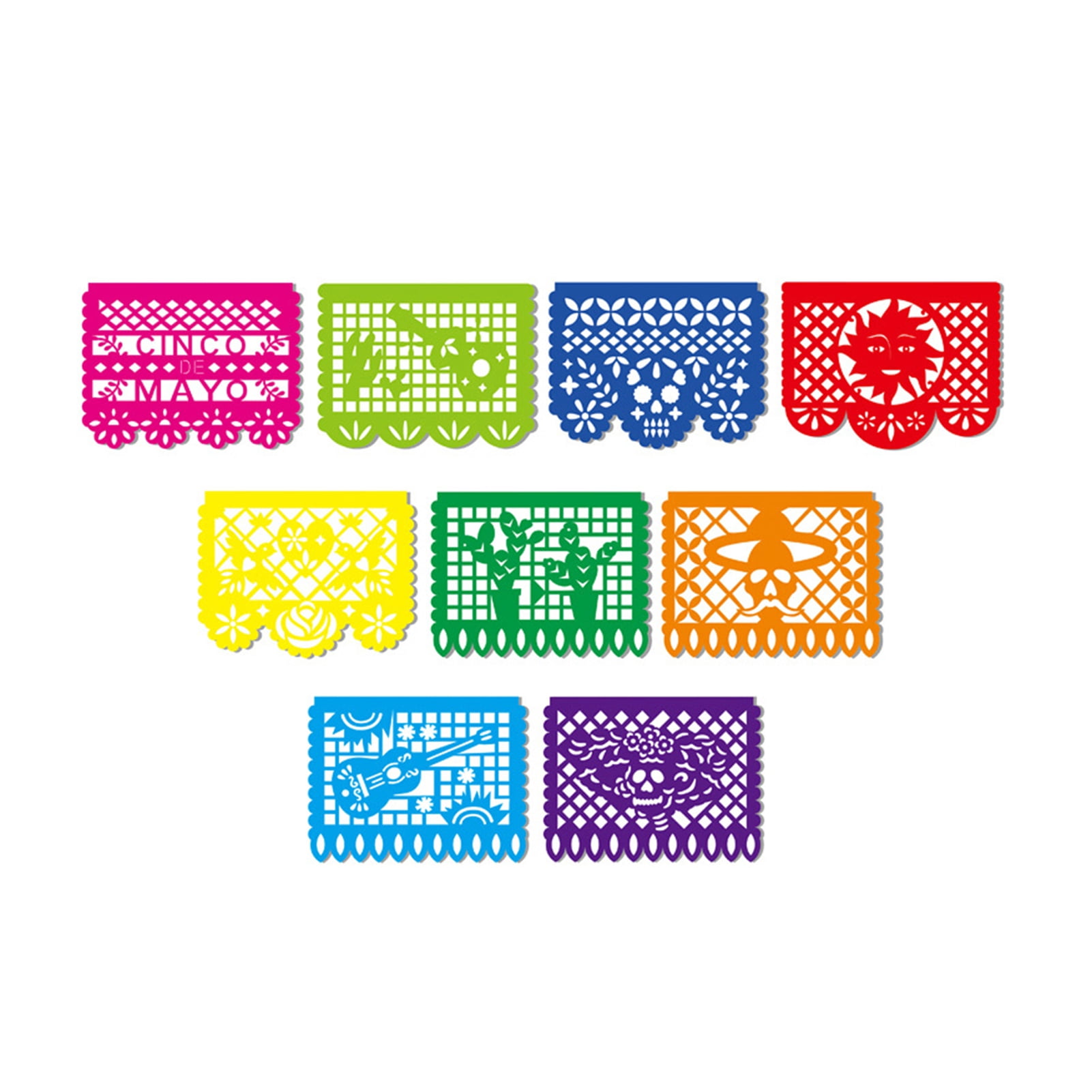 HomeCozy Square Mexican Cinco Festival Dead Theme Party Decor Banner ...
