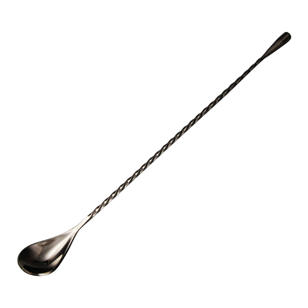HomeCozy Stainless Steel Spiral Long Handle Mixing Stir Cocktail Spoon ...