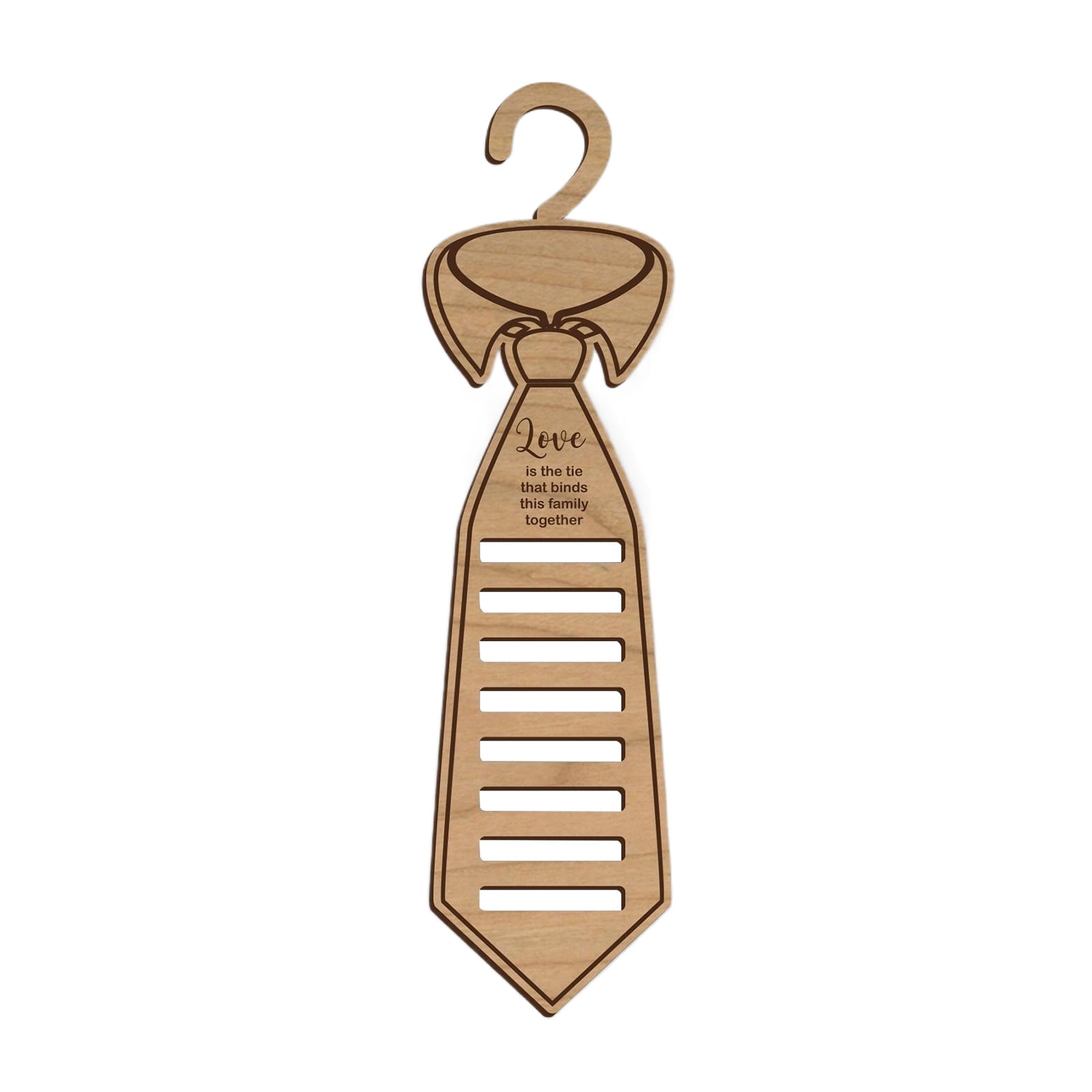 HomeCozy Tie Organizer with Hanging Hook Wooden Multi Layers Thick ...