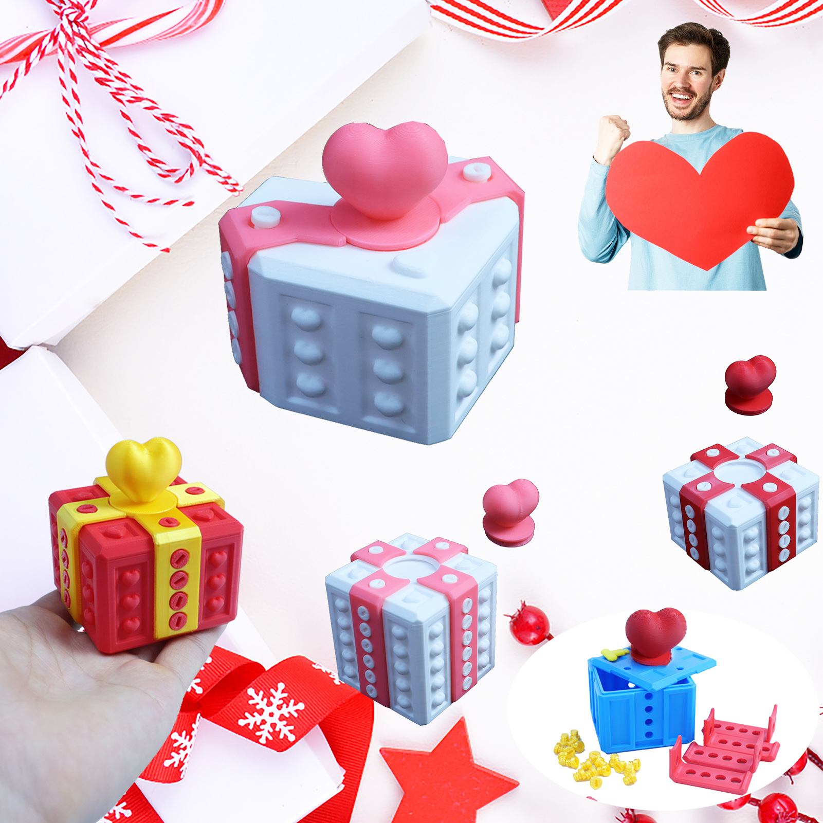 HomeCozy Valentine's Day Gift Box Annoying Gift Box with Screws 3D ...