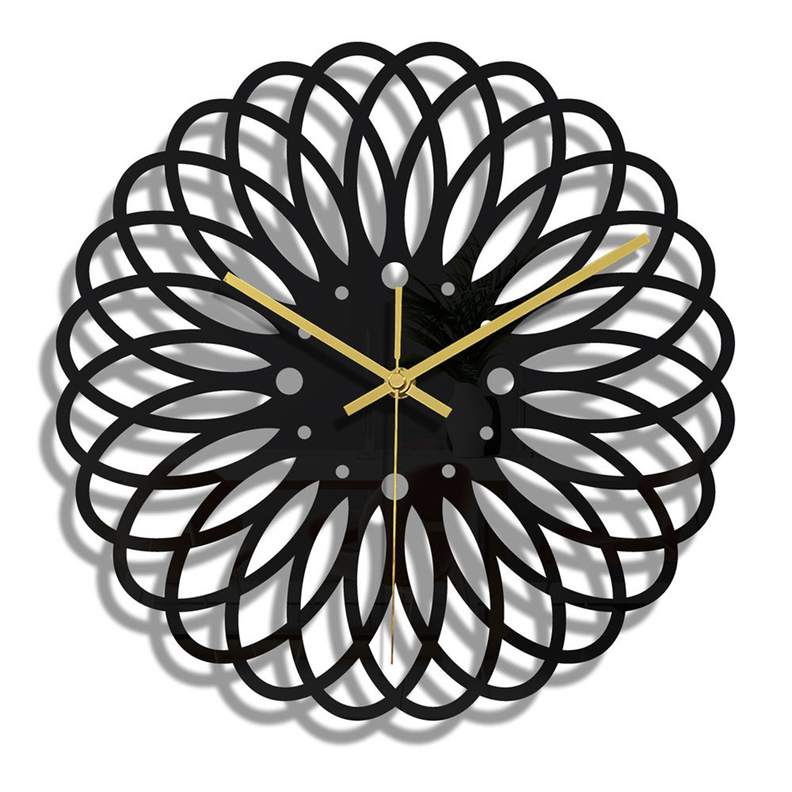 HomeCozy Wall Clock Eye-catching Decorative Acrylic Large Modern 3D ...