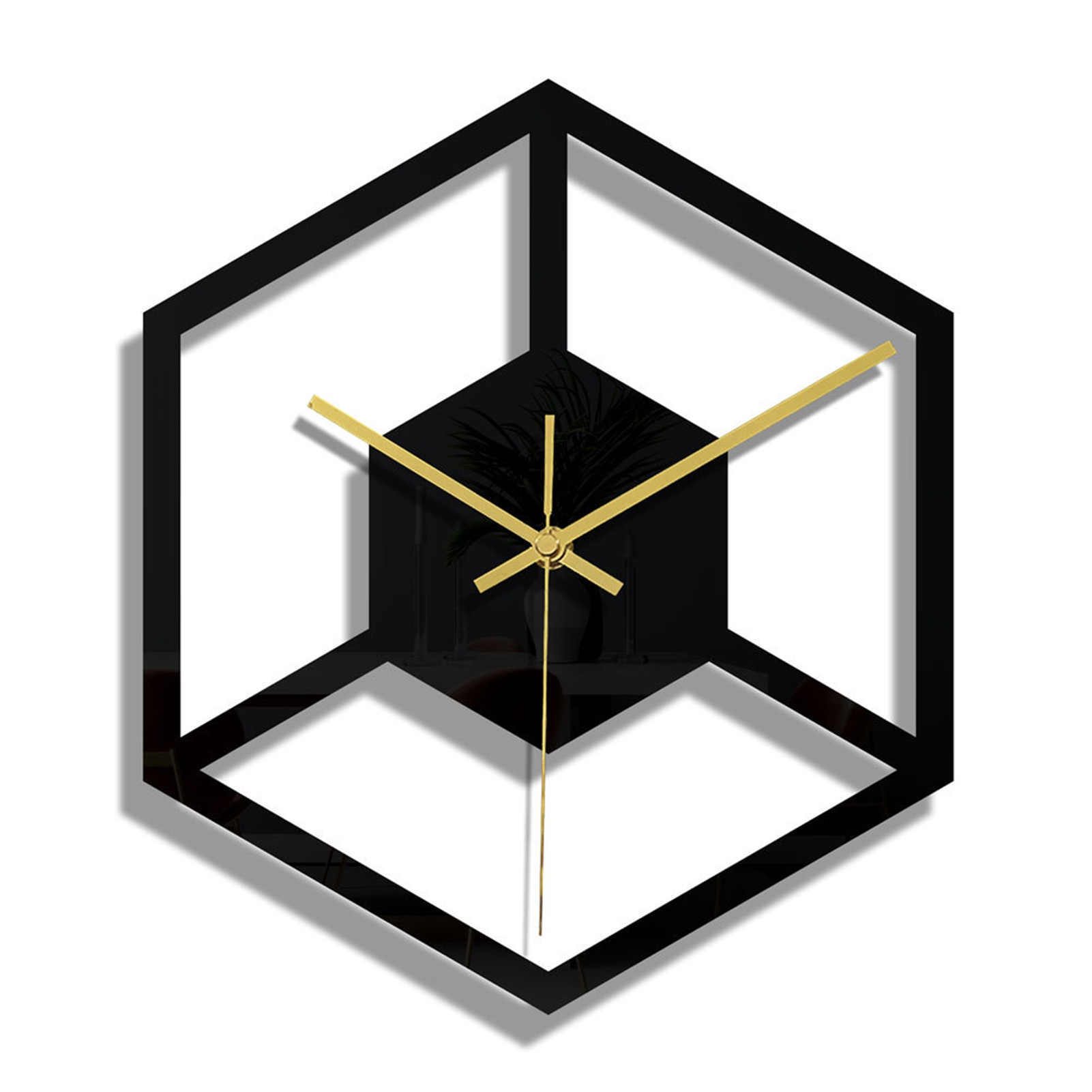 HomeCozy Wall Clock Eye-catching Decorative Acrylic Large Modern 3D ...