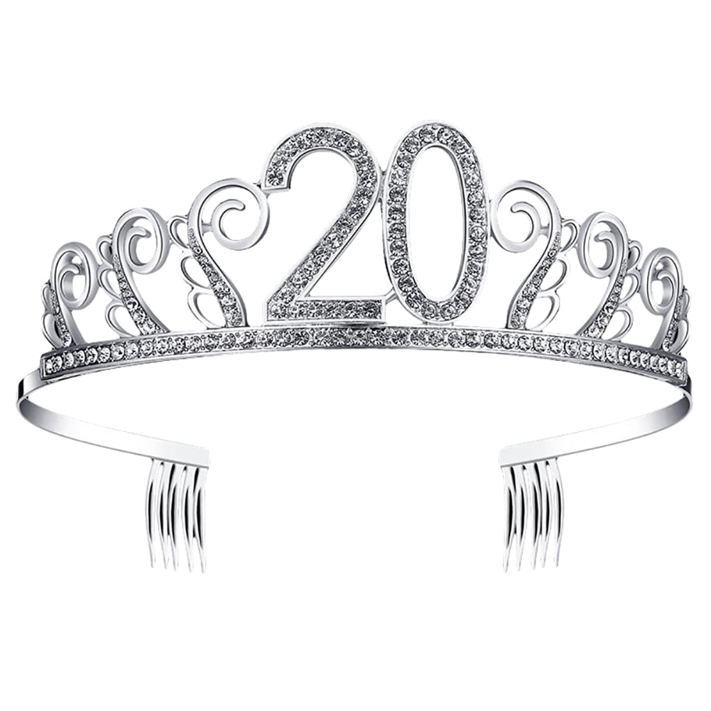 HomeCozy Women Hollow Rhinestone Inlaid Number Tiara Birthday Party ...