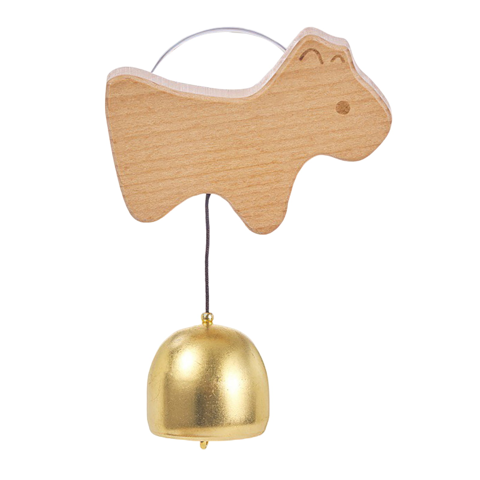 HomeCozy Wooden Door Bell Animal Shape Wind Chime Hanging Metal Bell ...