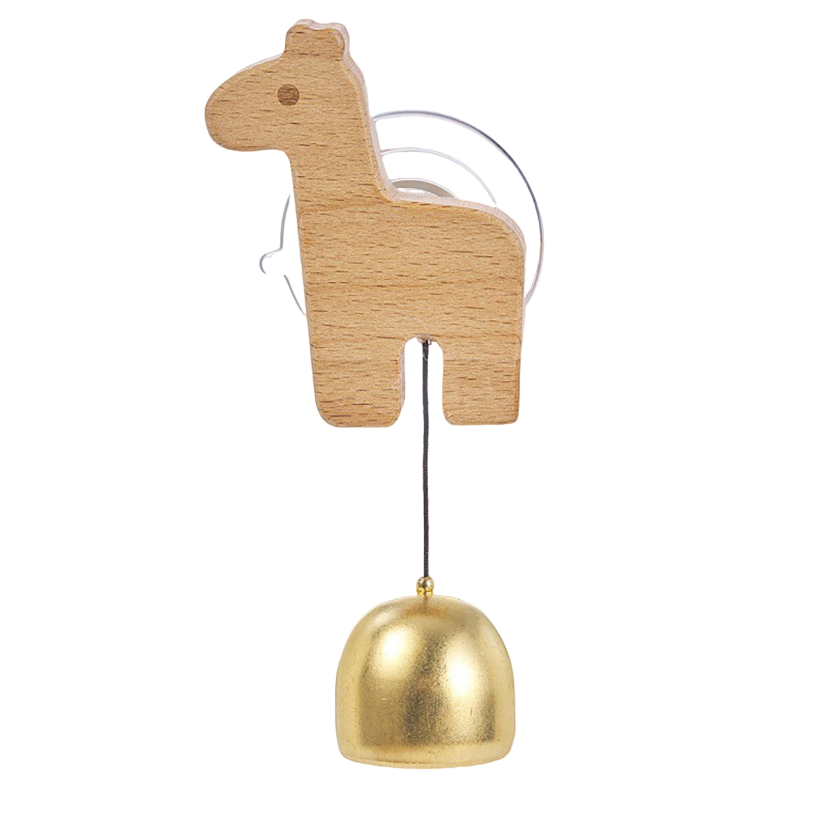 HomeCozy Wooden Door Bell Animal Shape Wind Chime Hanging Metal Bell ...