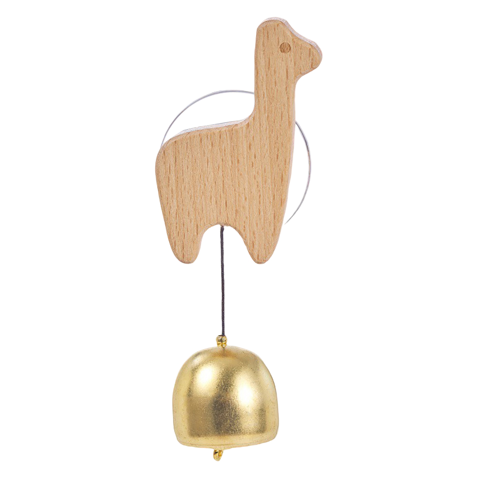HomeCozy Wooden Door Bell Animal Shape Wind Chime Hanging Metal Bell ...