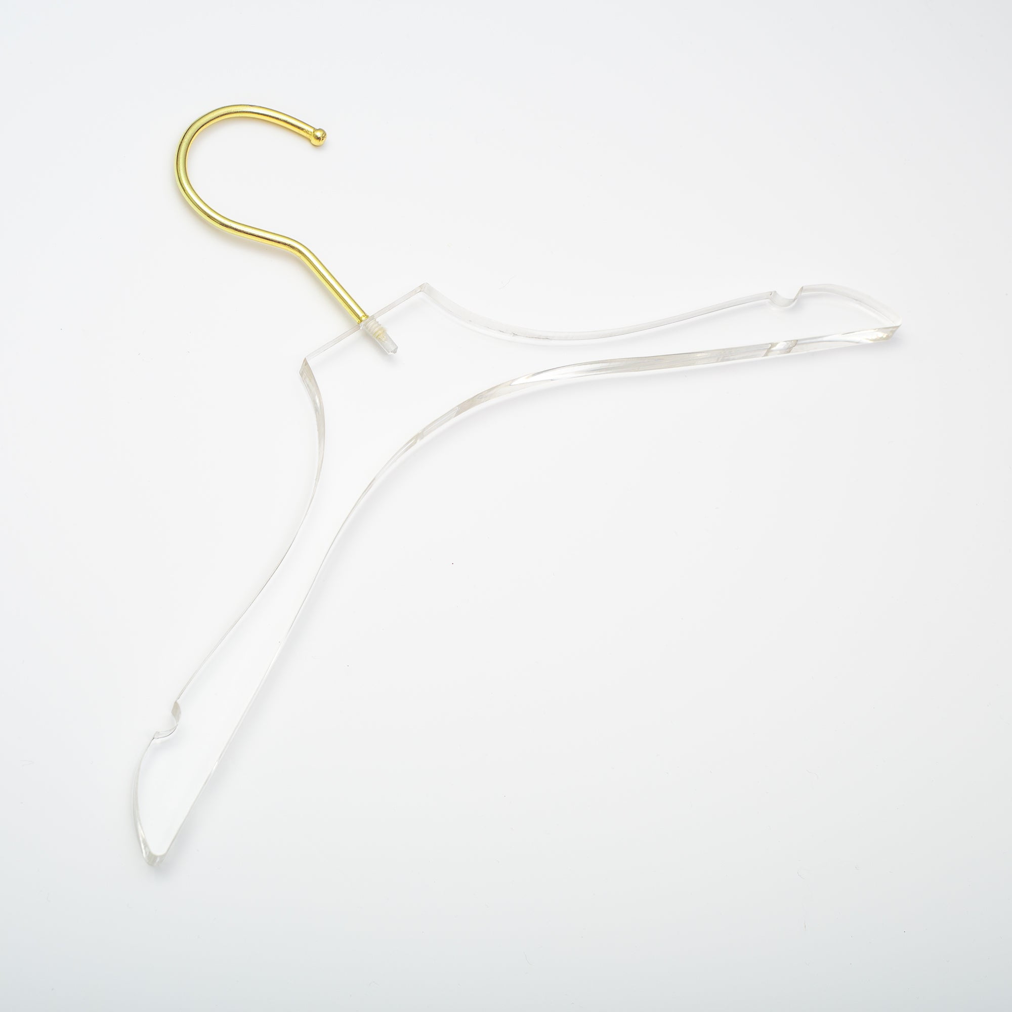 HomeCube USA Elegant Acrylic Clear Durable Clothes Hangers with Clips ...