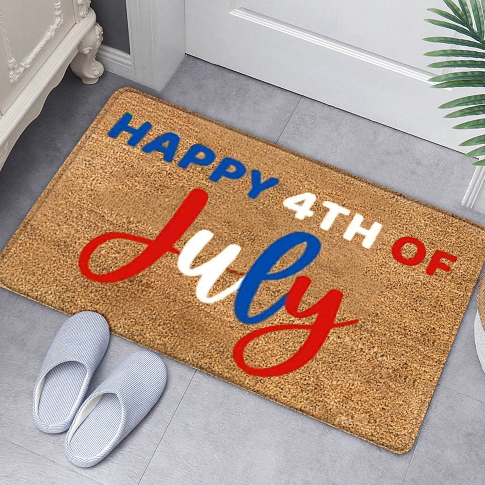 HomeDM 4th of July Door Mat, Welcome Patriotic Outdoor Mat for Front ...