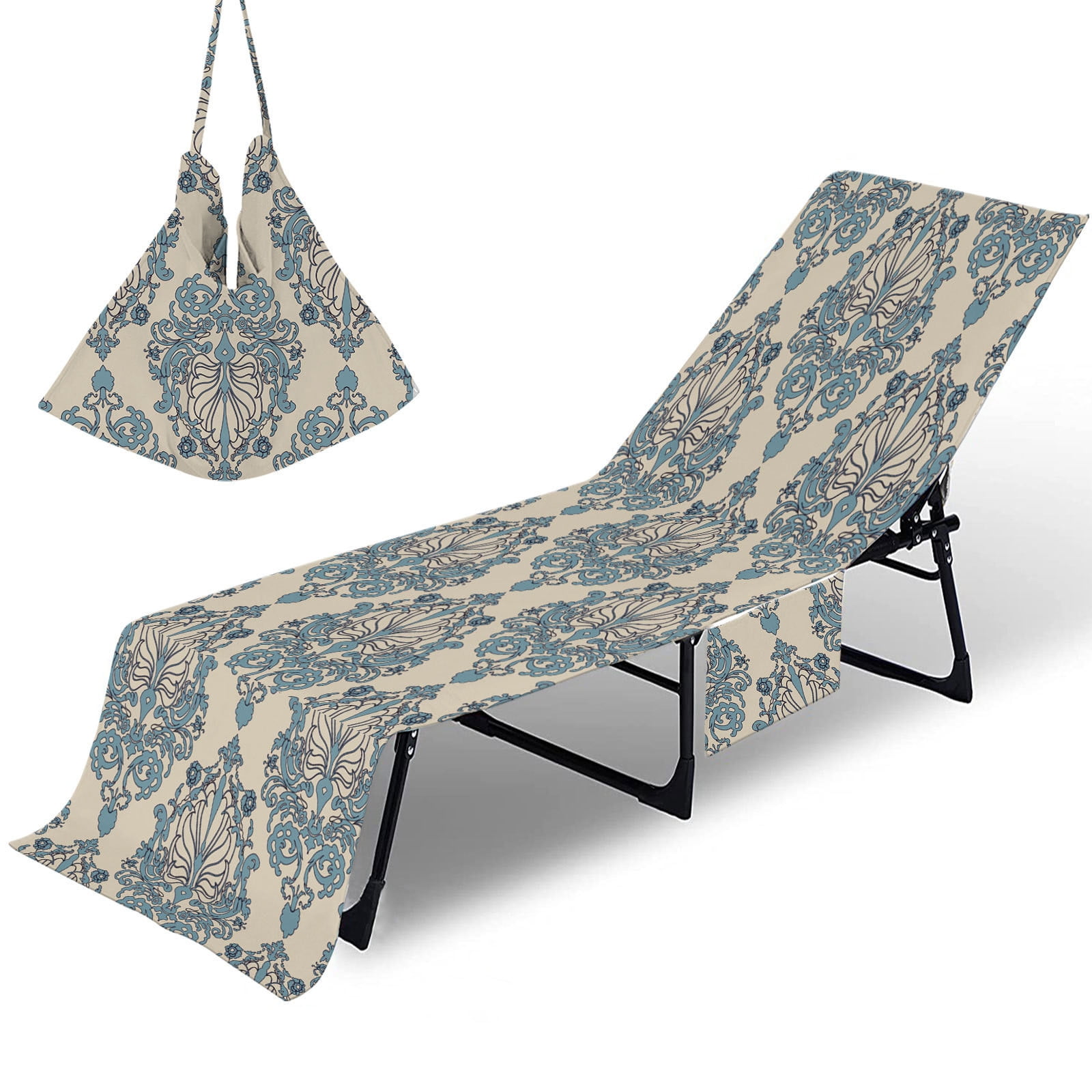 HomeDM Beach Lounge Chair Towel Cover,Soft Microfiber Chaise Lounge ...