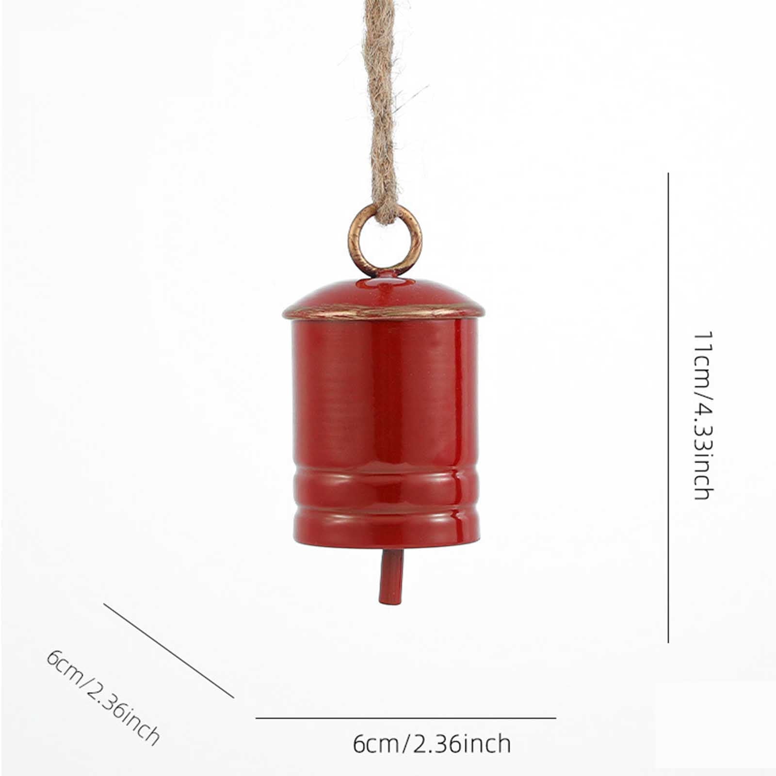 HomeDM Christmas Cow Bells Decoration, Christmas Bells Decor Rustic ...