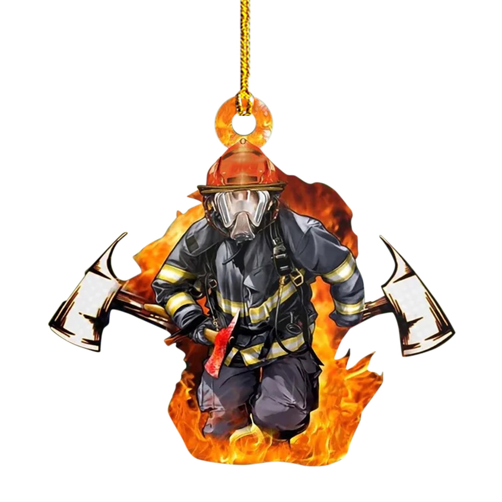 HomeDM Christmas Ornaments Firefighter Gifts Memorial Fire Department ...
