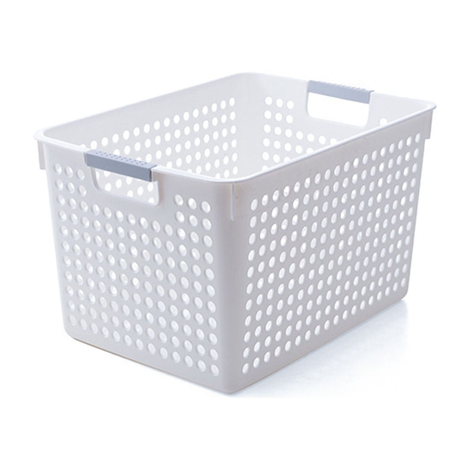 HomeDM Plastic Laundry Basket, White, Flexible Hamper, Ideal for ...