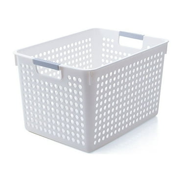 HomeDM Clearance! Square Laundry Basket, Plastic Hamper with Comfort ...