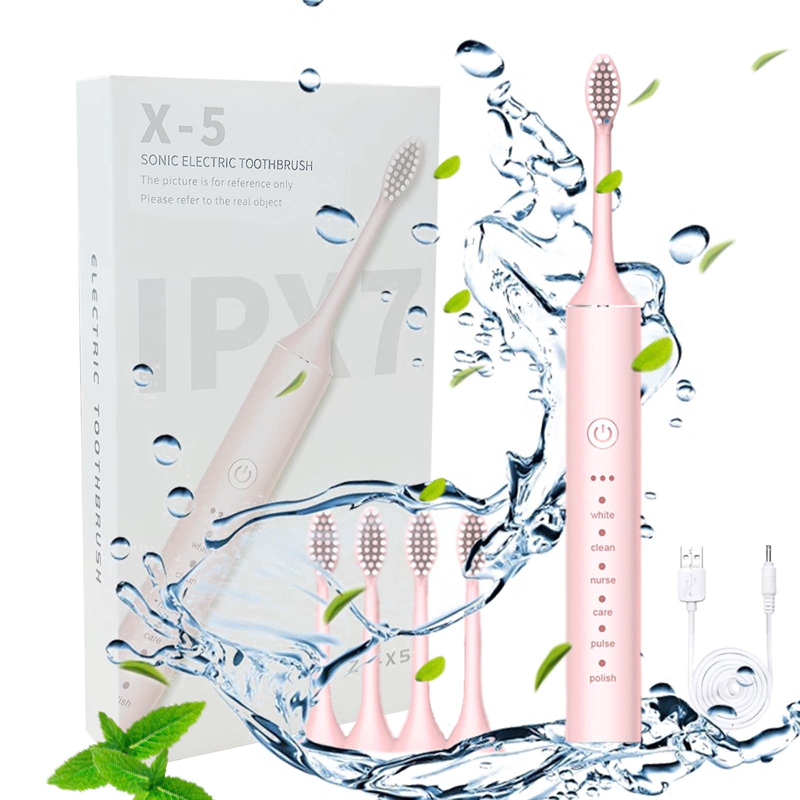HomeDM Electric Toothbrush for Adults, USB Rechargeable Sonic ...