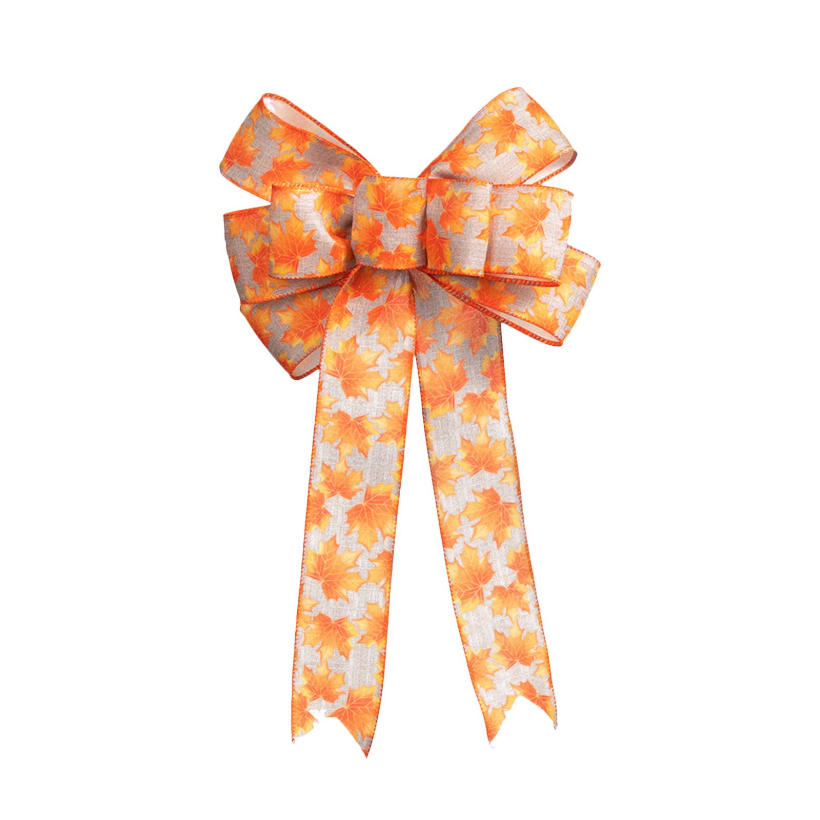 HomeDM Fall Bows for Wreath, Thanksgiving Pumpkin Wreath Bows Orange ...