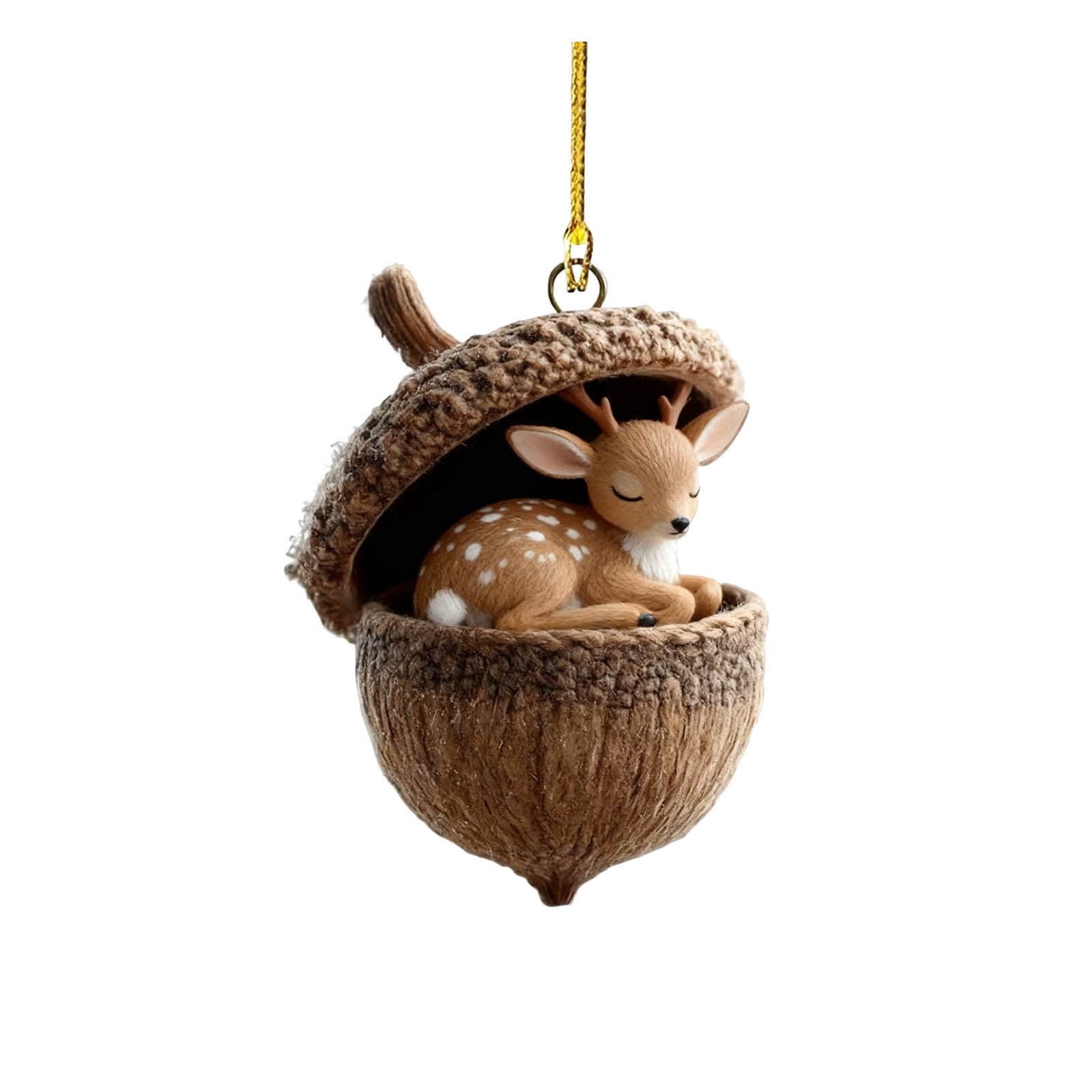 HomeDM Forest Animal Acorn Christmas Ornaments - 3.94" Hanging Pendant ...