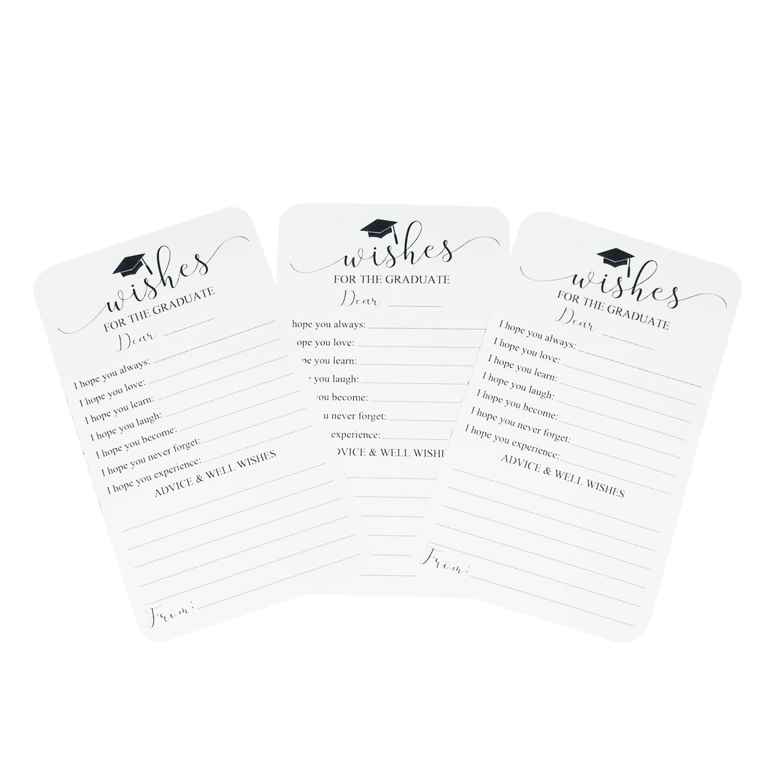 HomeDM Graduation Advice Cards for The Graduate 3 Pcs Graduation Wishes ...