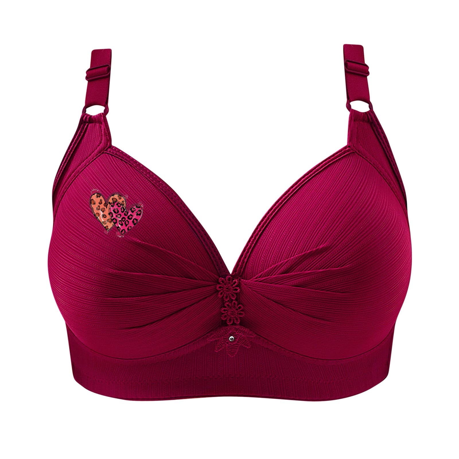HomeDM Plus Size Wireless Bra for Women, Comfort Everyday Bras, No ...