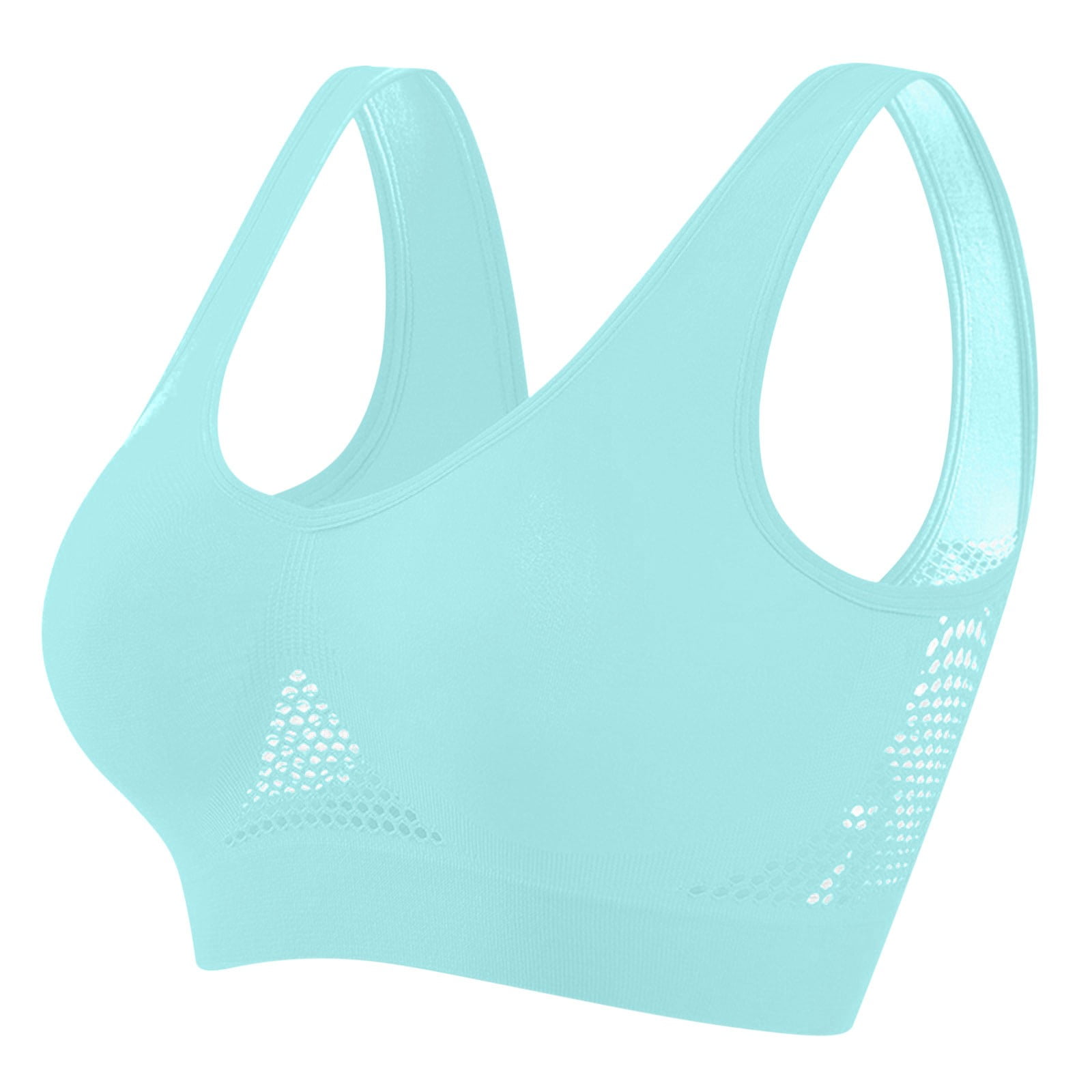 HomeDM Sports Bras for Women - Comfort Wireless Workout Bras for Women, Plus Size Sports Bra S ...