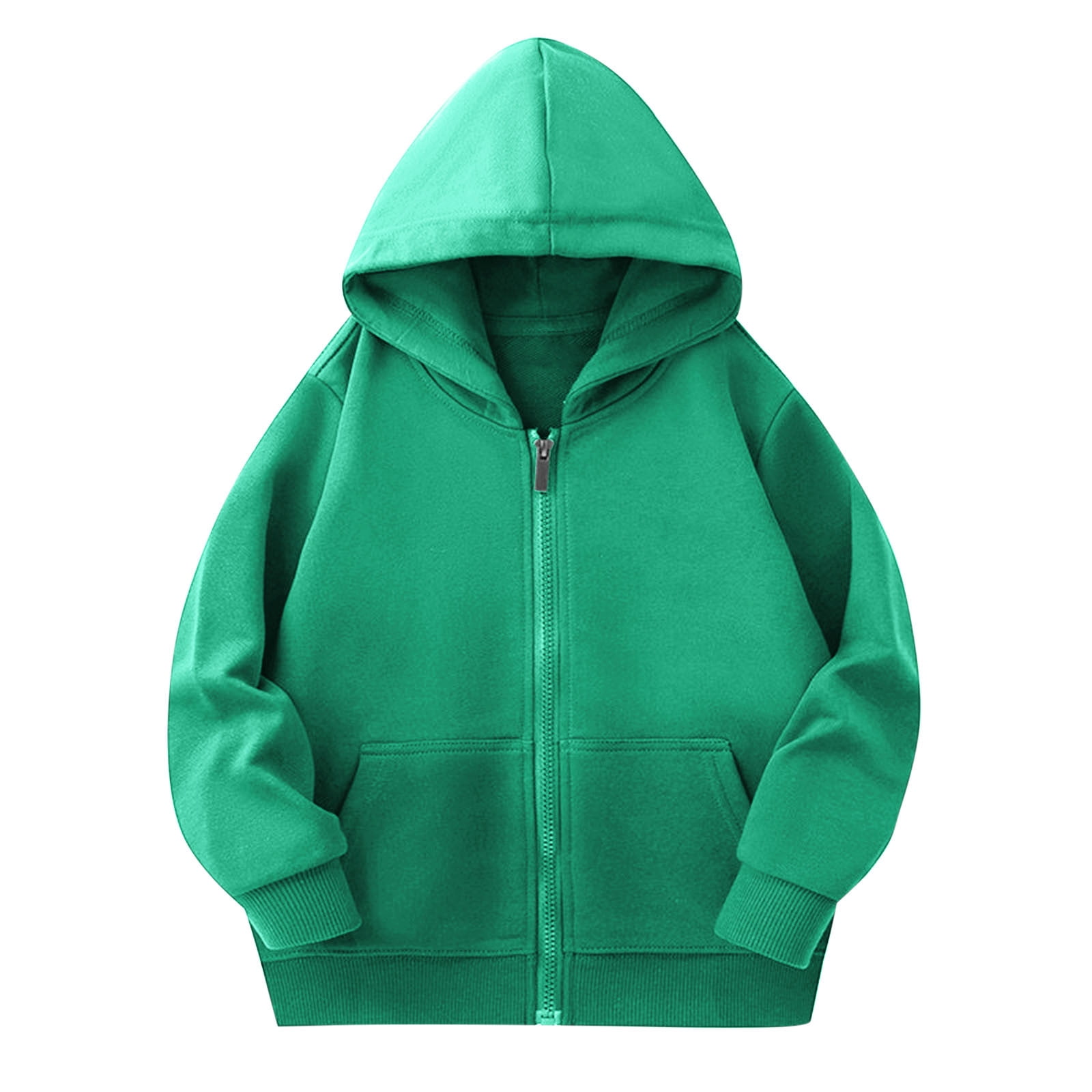 HomeDM Unisex Kids Hooded Jackets Boys and Girls Long Sleeve Full Zip ...