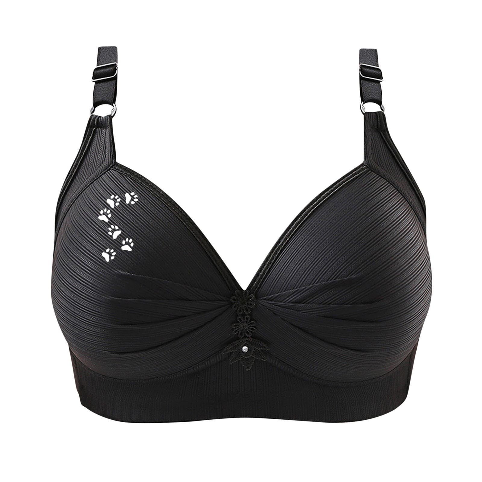 HomeDM Wireless Bras for Women - Plus Size No Underwire Bras Push Up ...