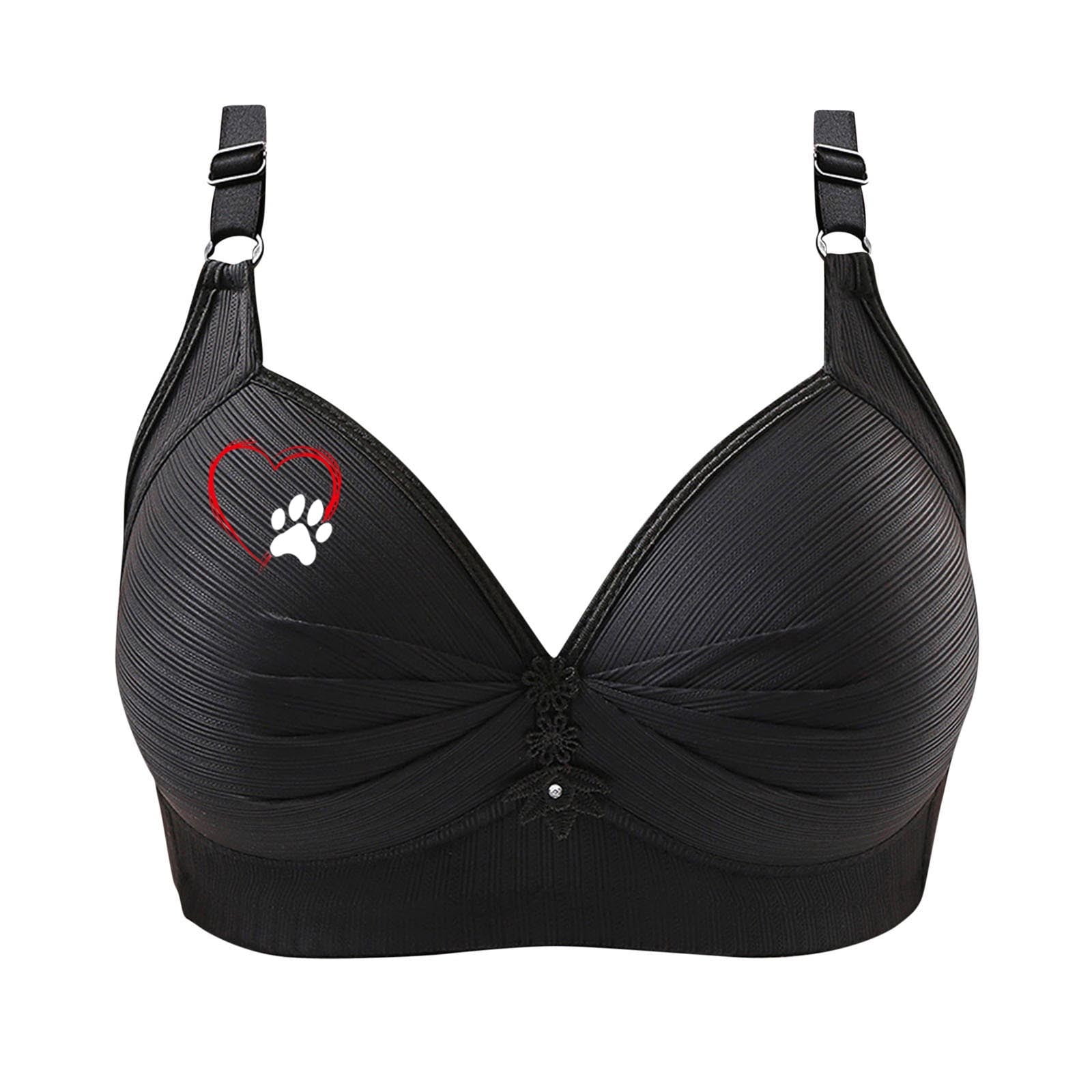 HomeDM Womens Wireless Bras Soft Supportive Bra Plus Size No Underwire ...