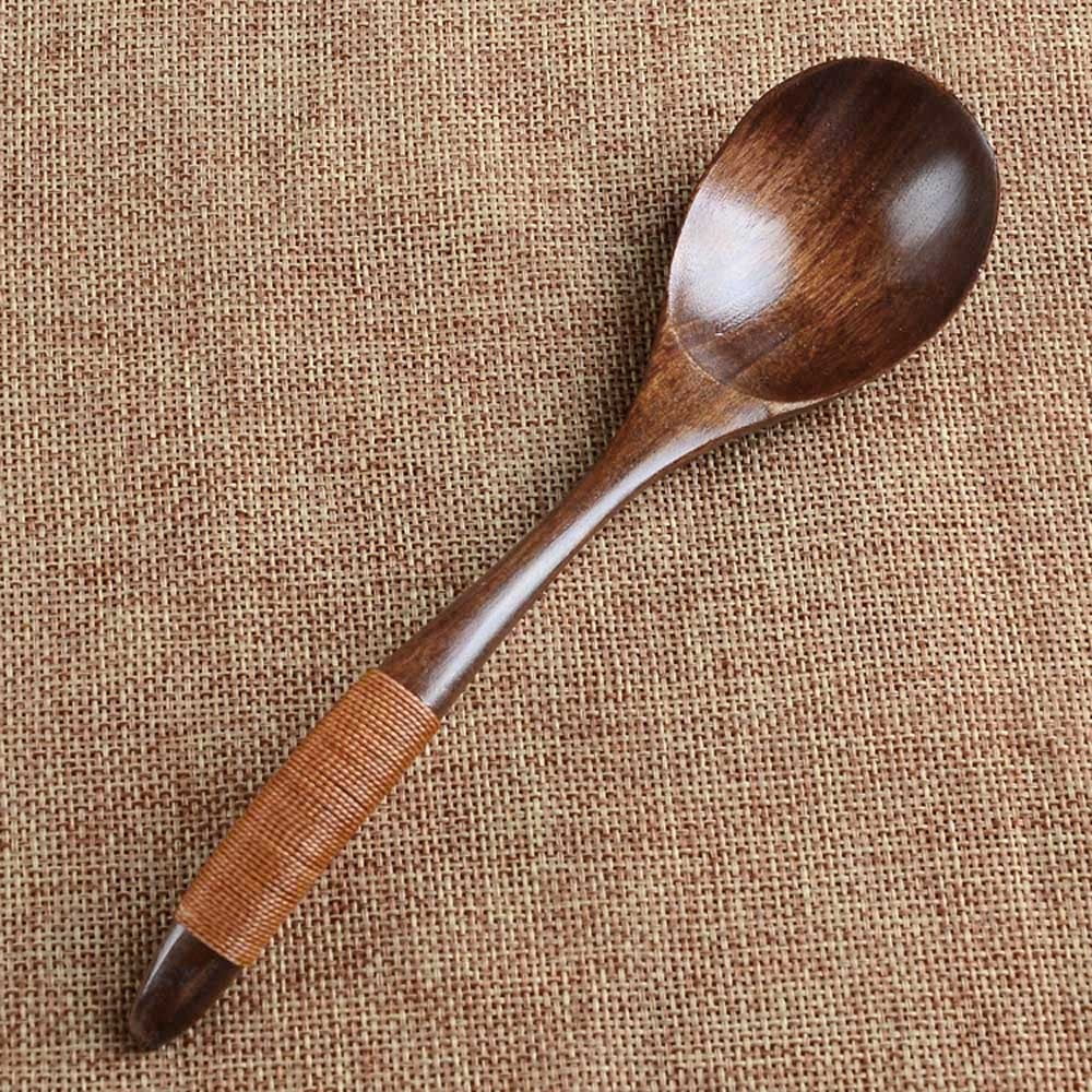 HomeDM Wooden Ladle Spoon Non-Stick Wooden Spoons Soup Cooking Spoons ...