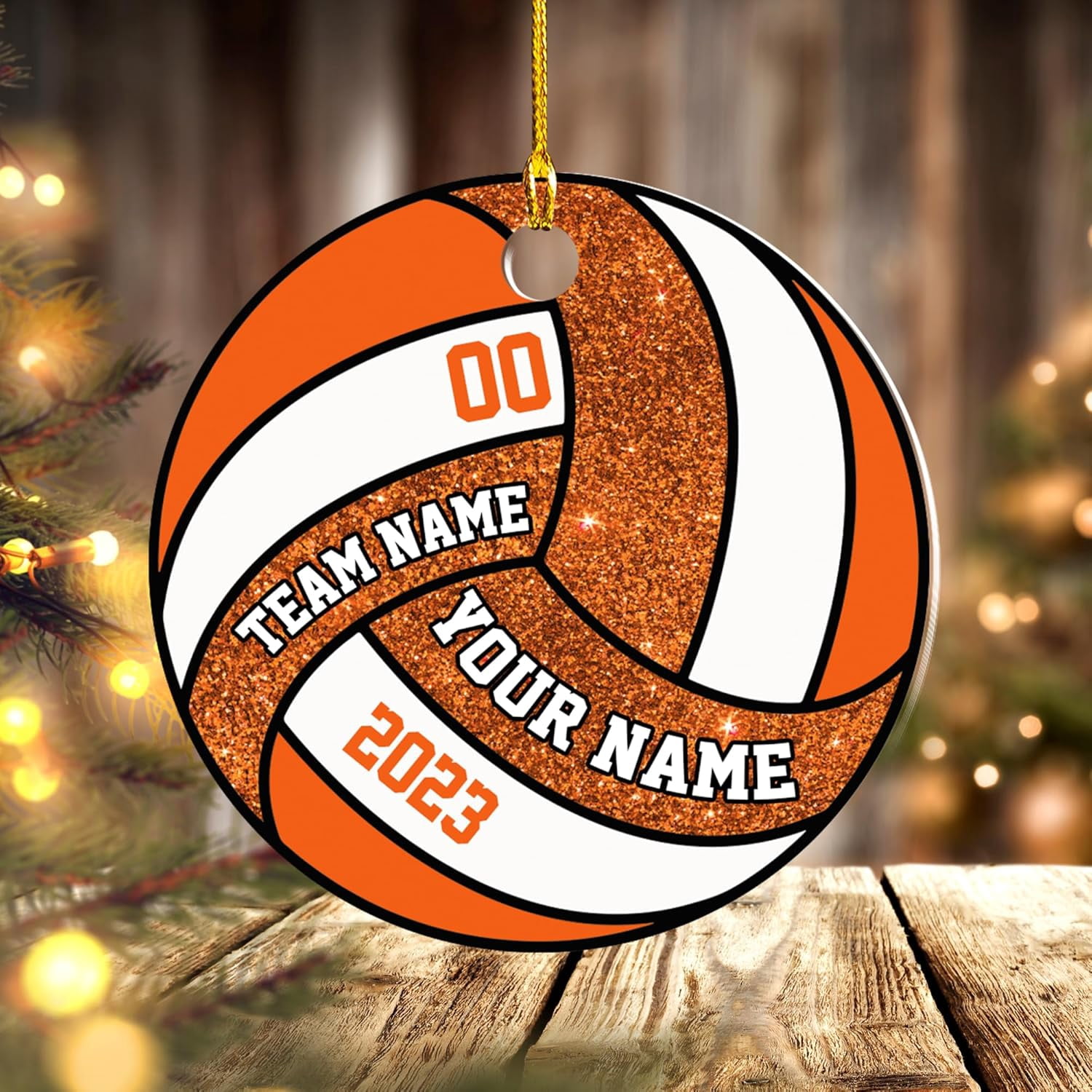 HomeDesgin Personalized Volleyball Ornament, Volleyball Christmas ...