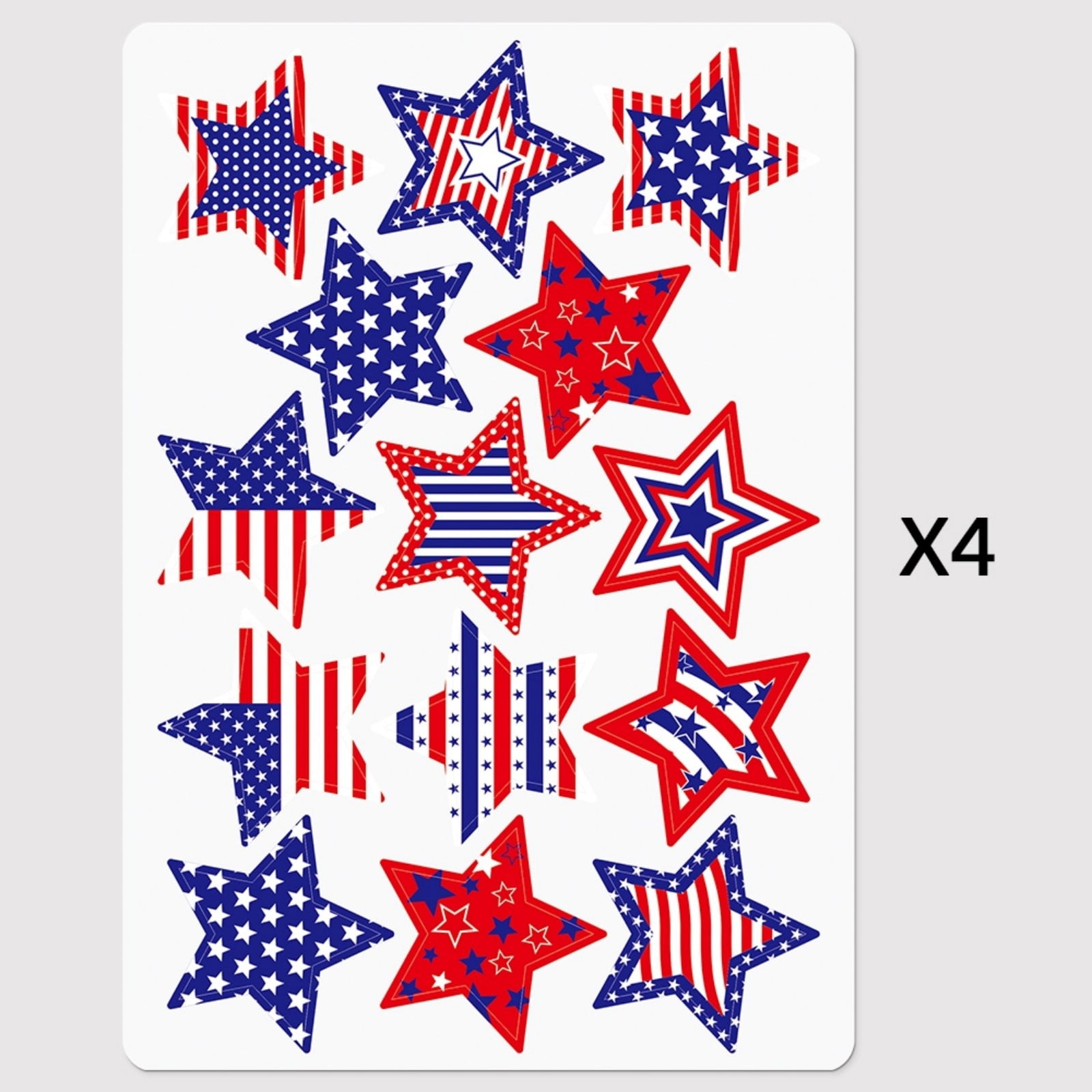 HomeDm 4 Pieces Independence Day Stickers American Patriotic Sticker ...