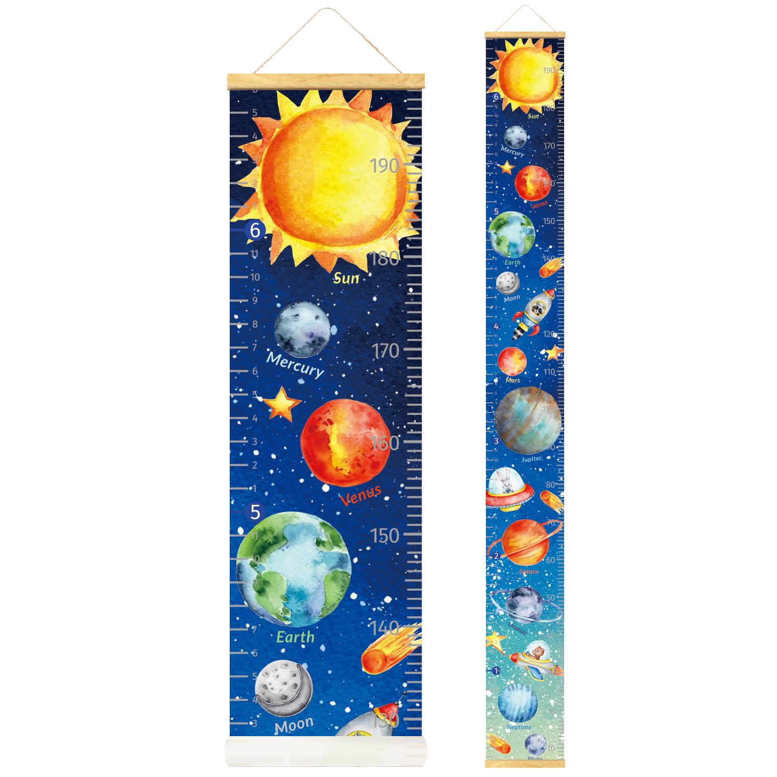 HomeEvolution Solar System Kids Growth Chart Height Measuring Chart ...