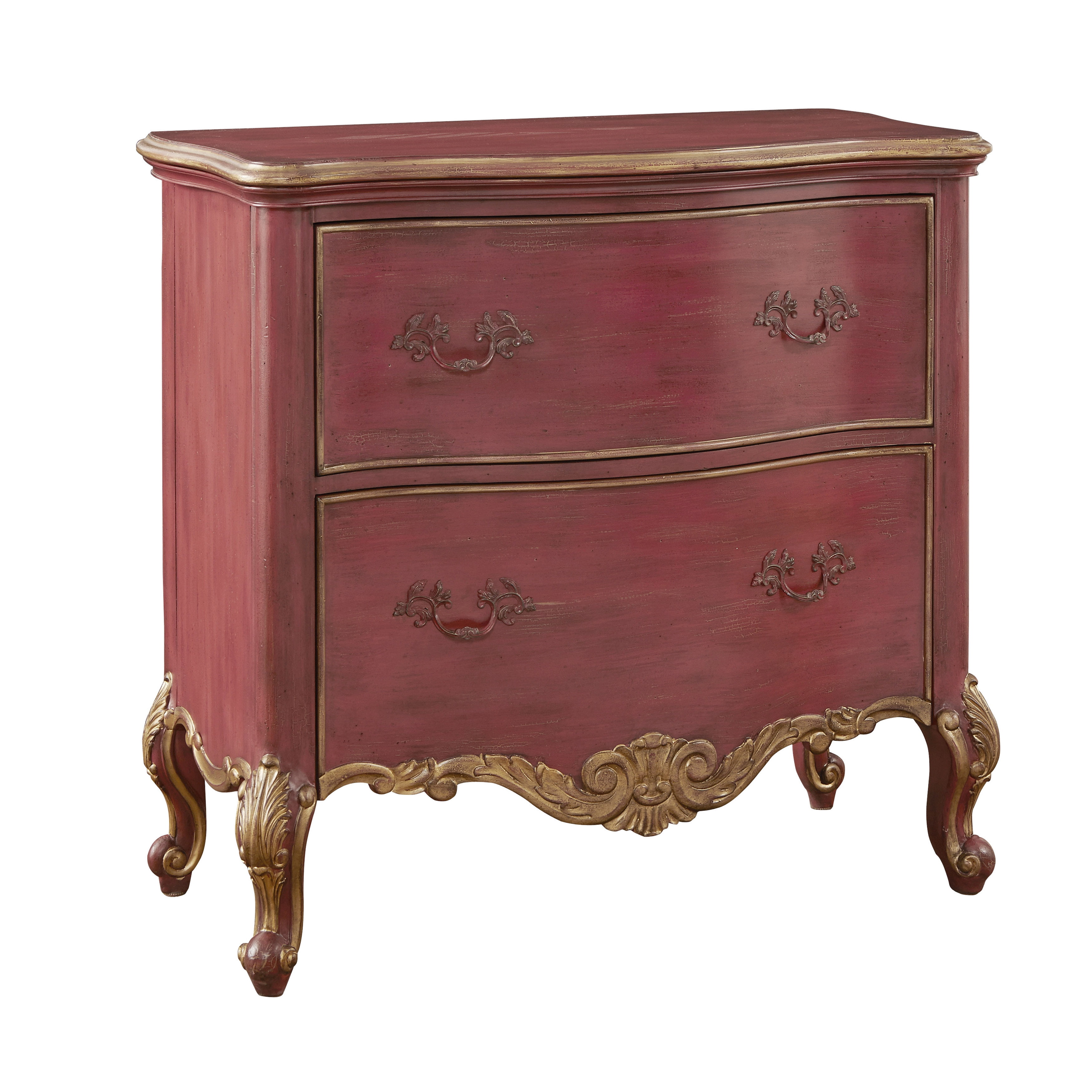 HomeFare Elegant 2 Drawer Accent Chest - Stylish Storage - Walmart.com