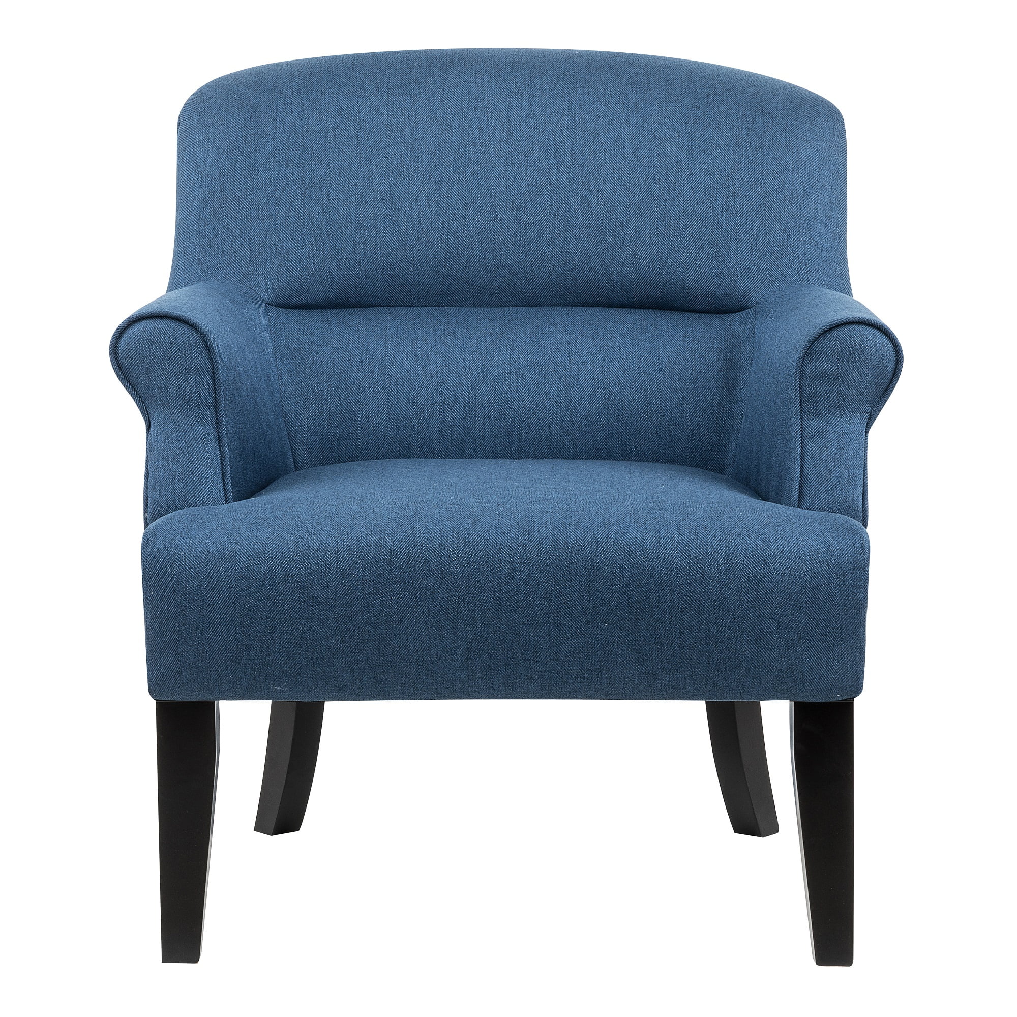 HomeFare Welt Trim Accent Arm Chair in Denim Blue - Walmart.com