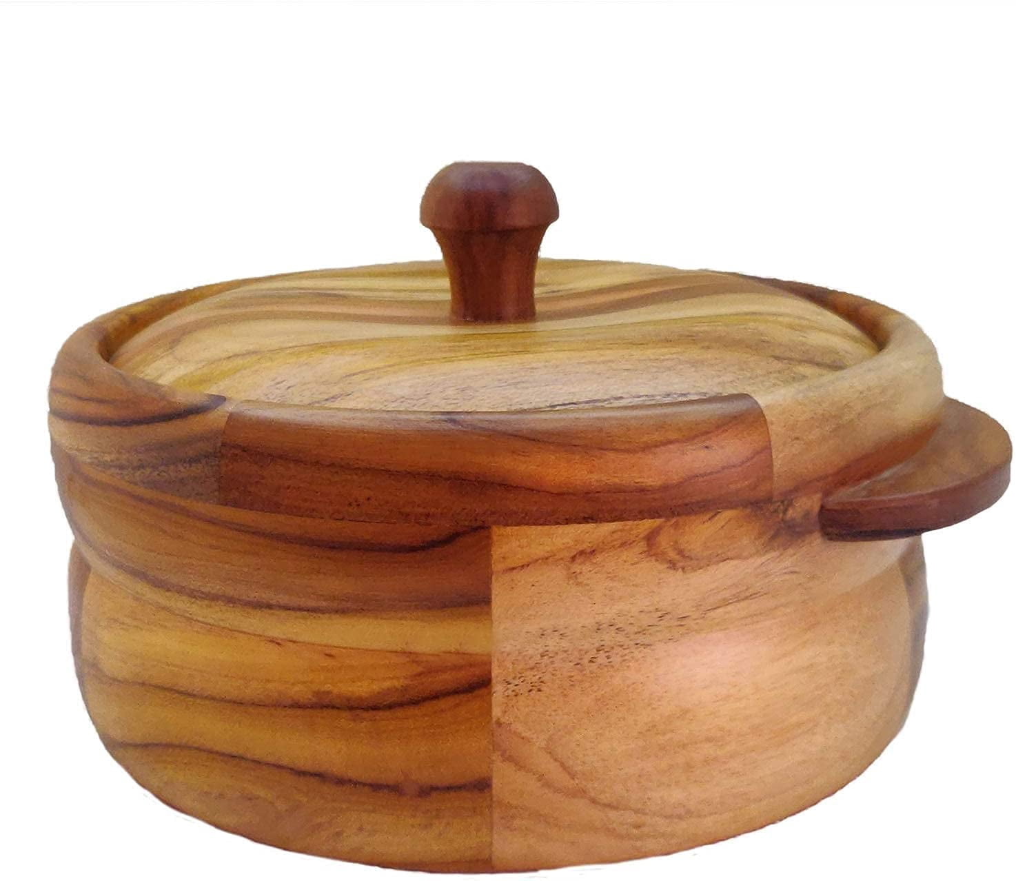 HomeFast Wooden Chapati Box Casserole Brown - Walmart.com
