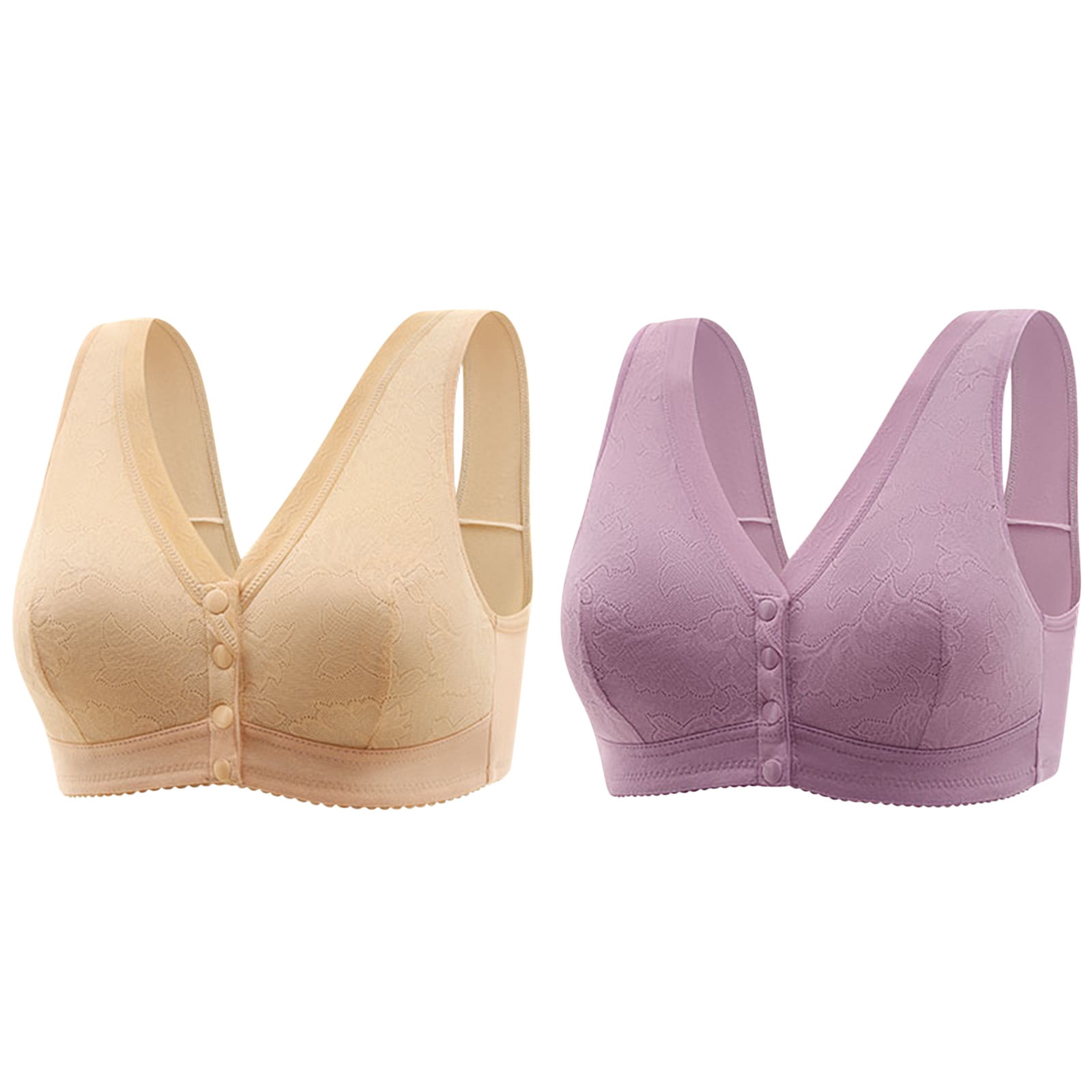 HomeGardon Bras Summer Clearance!2 Packs Women's Front Closure Four ...